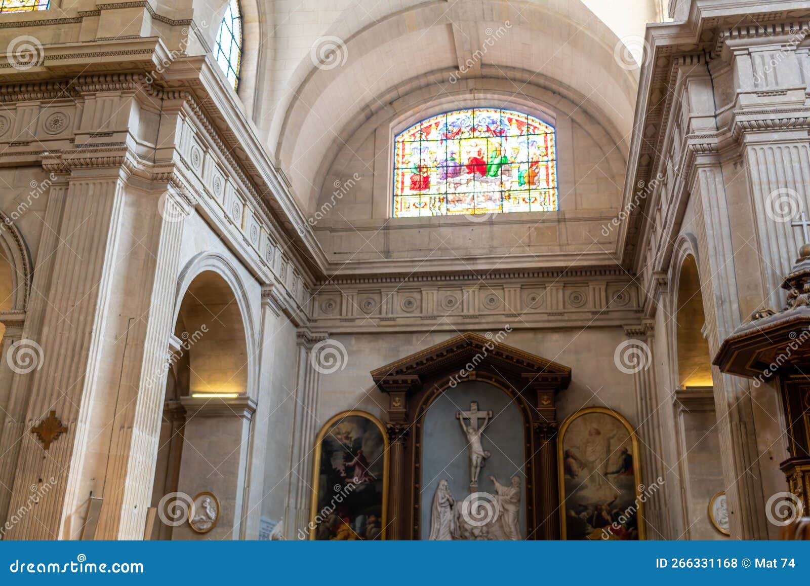 Interior of the cathedral editorial stock photo. Image of historic ...