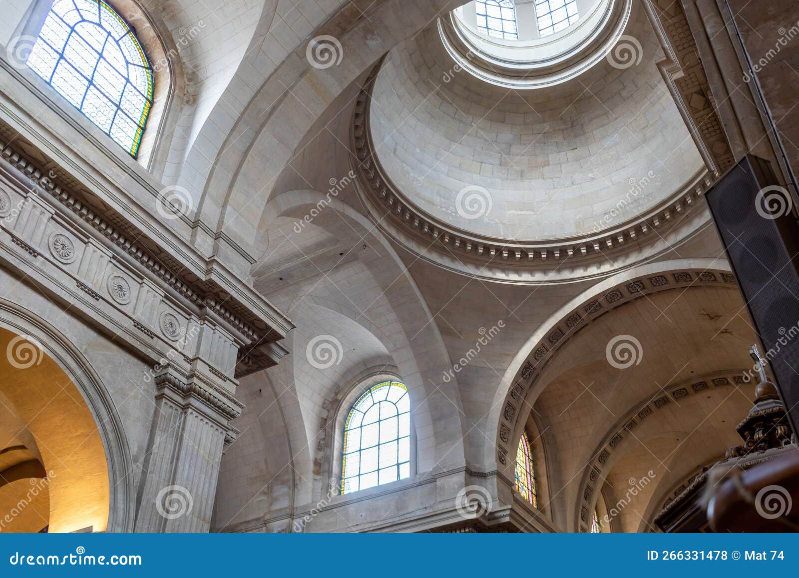 Interior of the cathedral stock photo. Image of landmark - 266331478