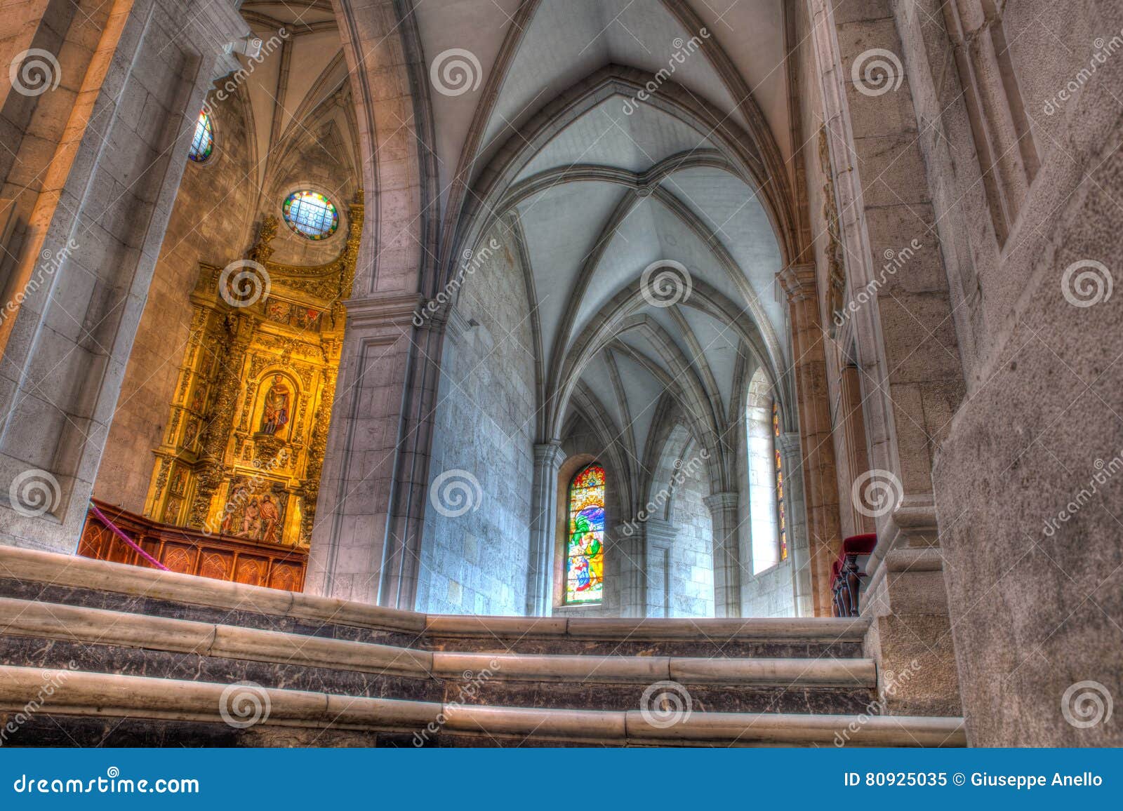 Interior of the Cathedral Santander Editorial Image - Image of ...