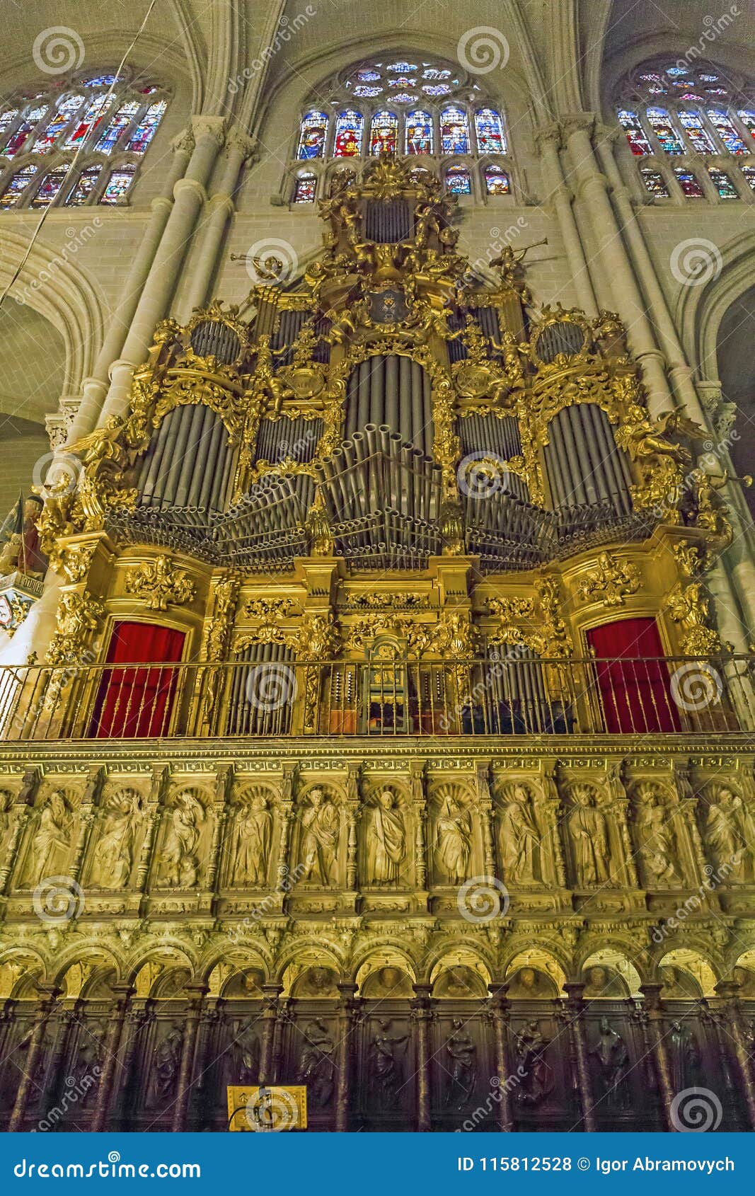Interior of Cathedral of Toledo, Spain Editorial Stock Photo - Image of ...