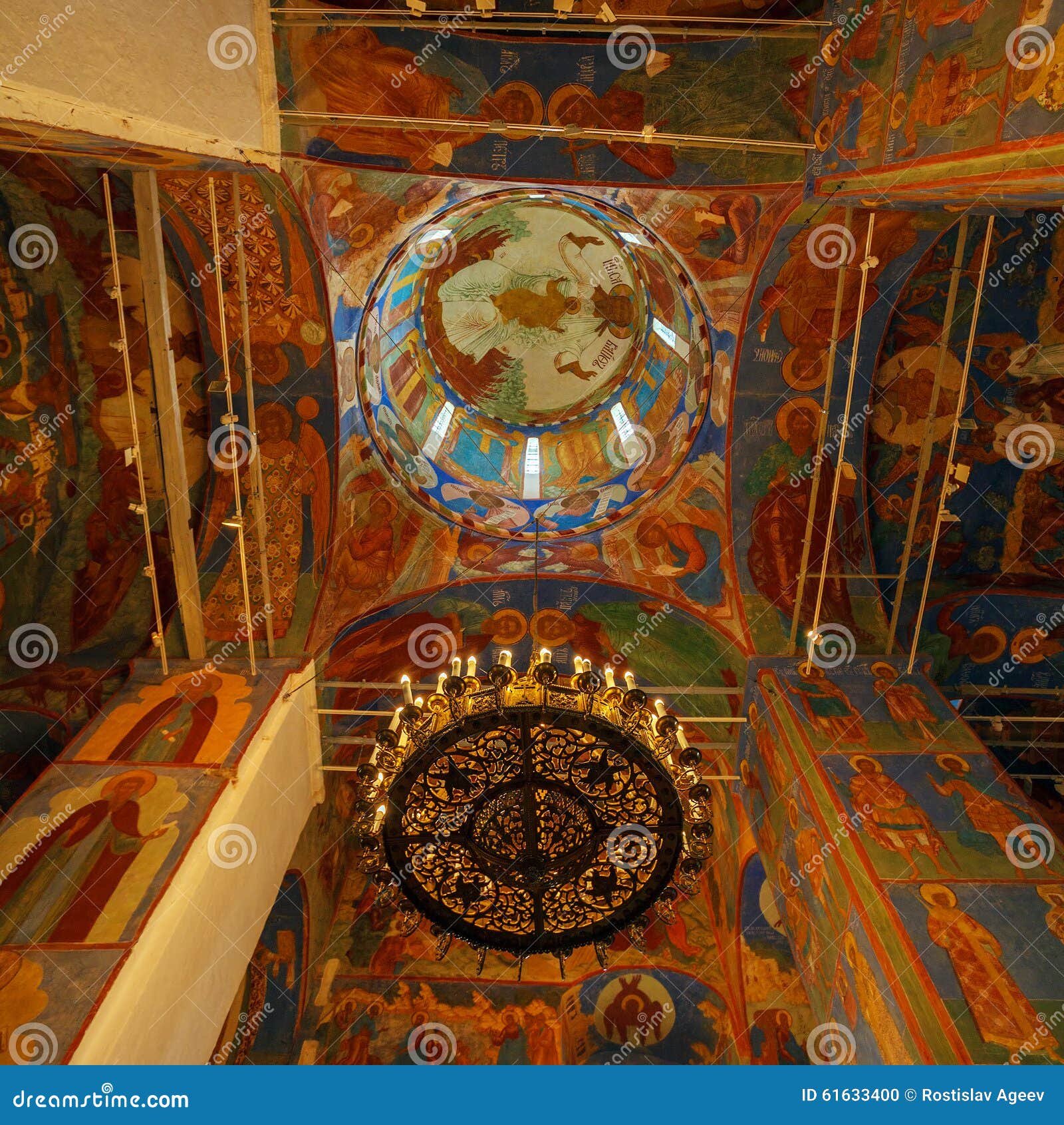 Interior, Cathedral of Transfiguration of the Saviour, Monastery Stock ...