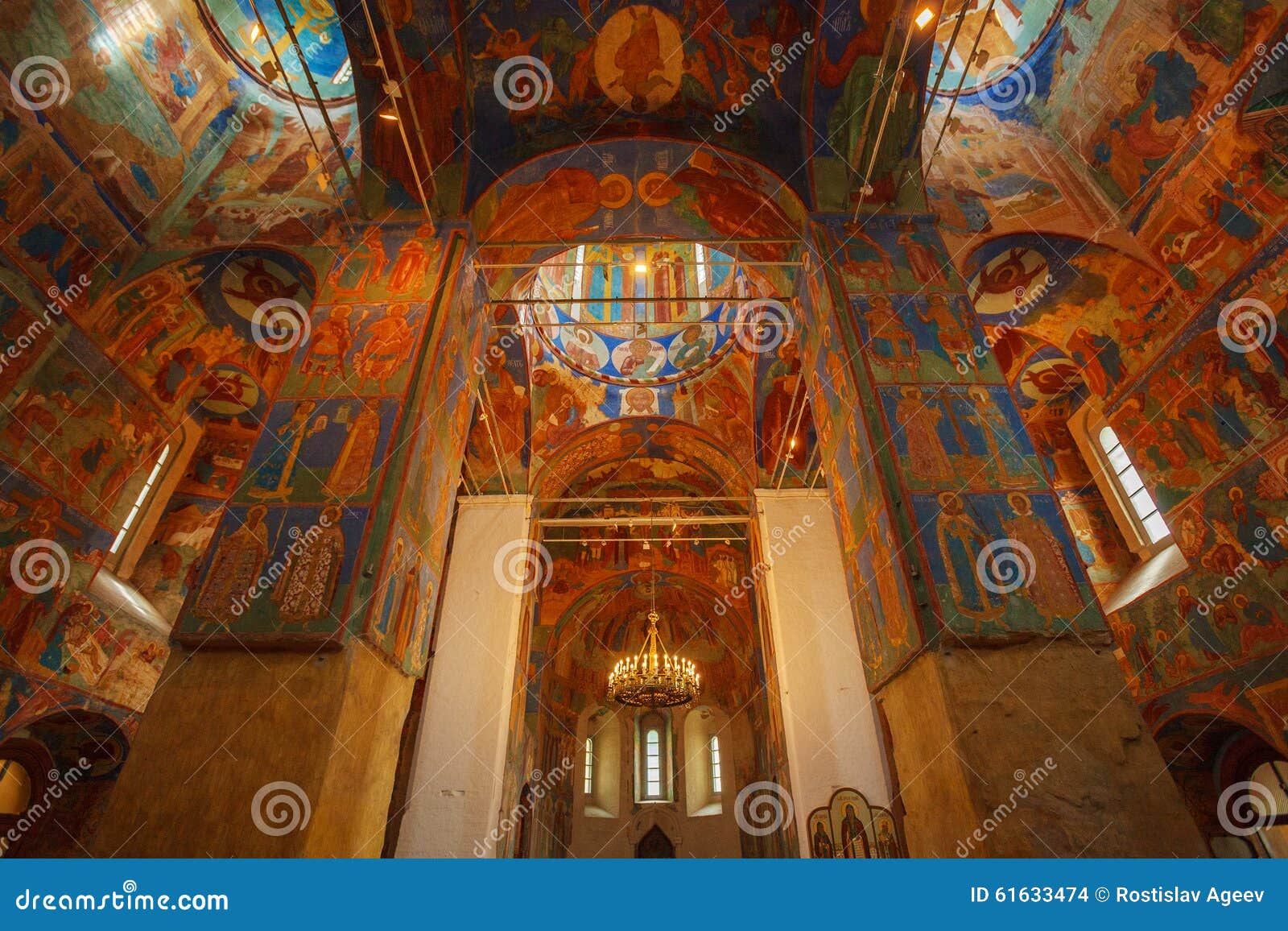 Interior, Cathedral of Transfiguration of the Saviour, Monastery Stock ...