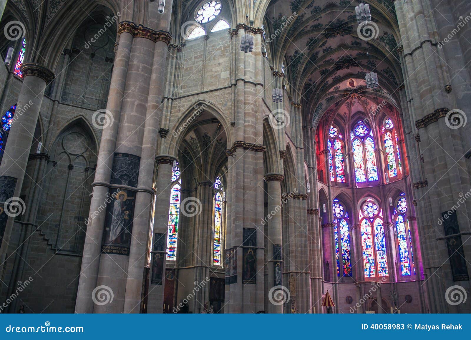Interior of Cathedral in Trier Stock Image - Image of area, attraction ...
