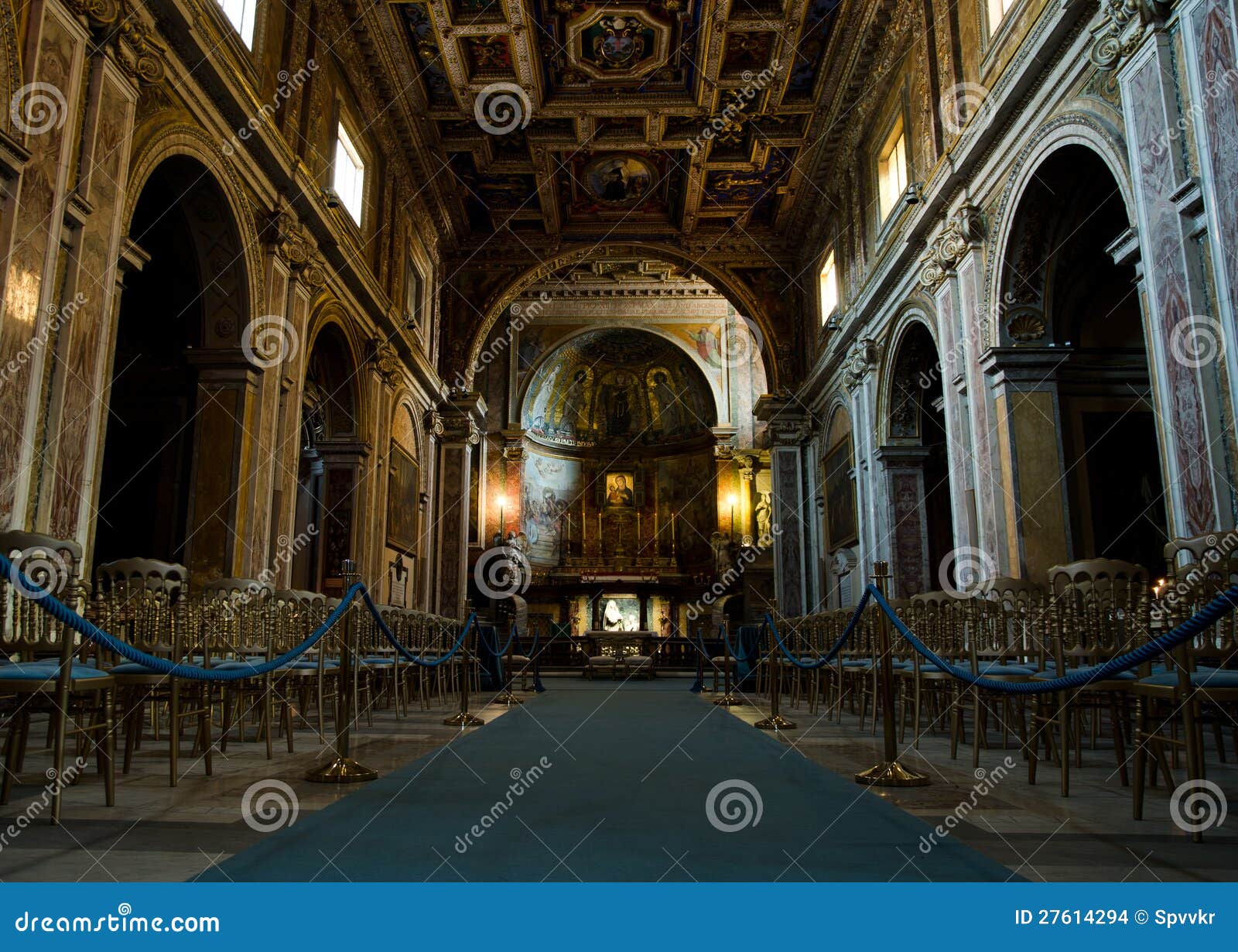 Interior of Catholic Church in Rome, Italy Editorial Stock Image ...