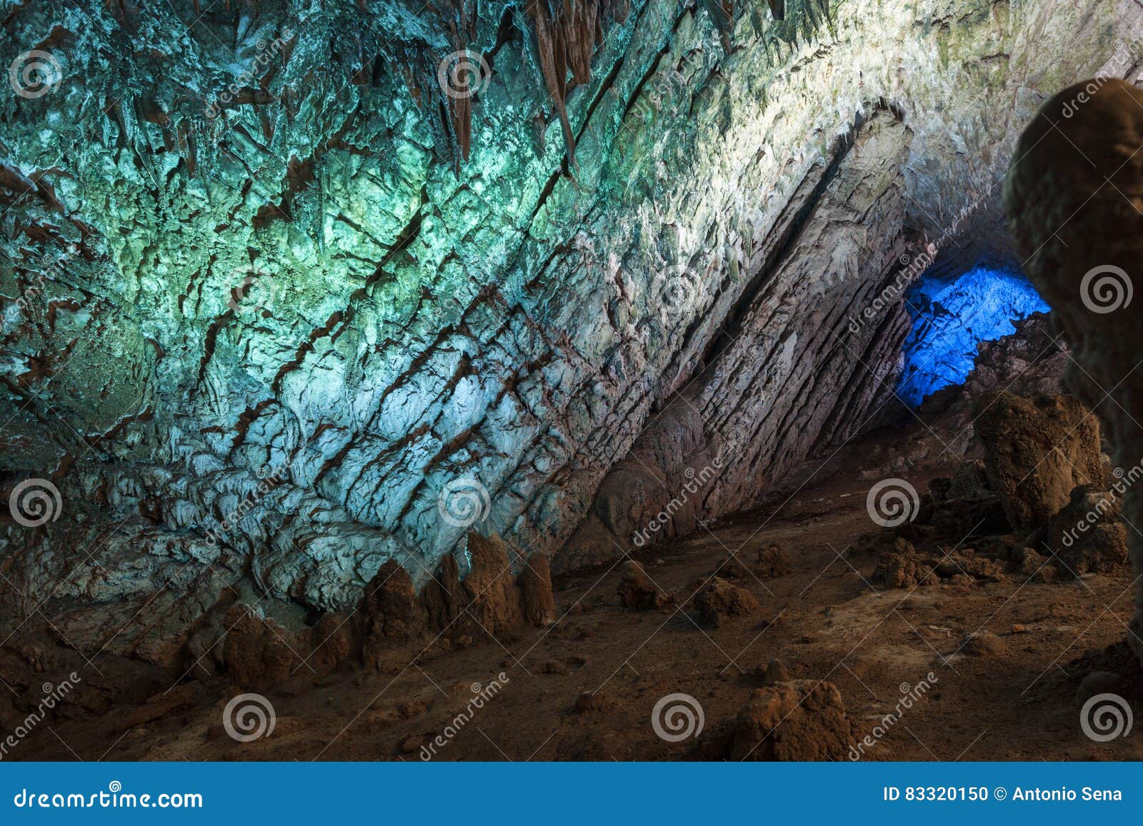 Interior of a cave stock photo. Image of athos, cave - 83320150