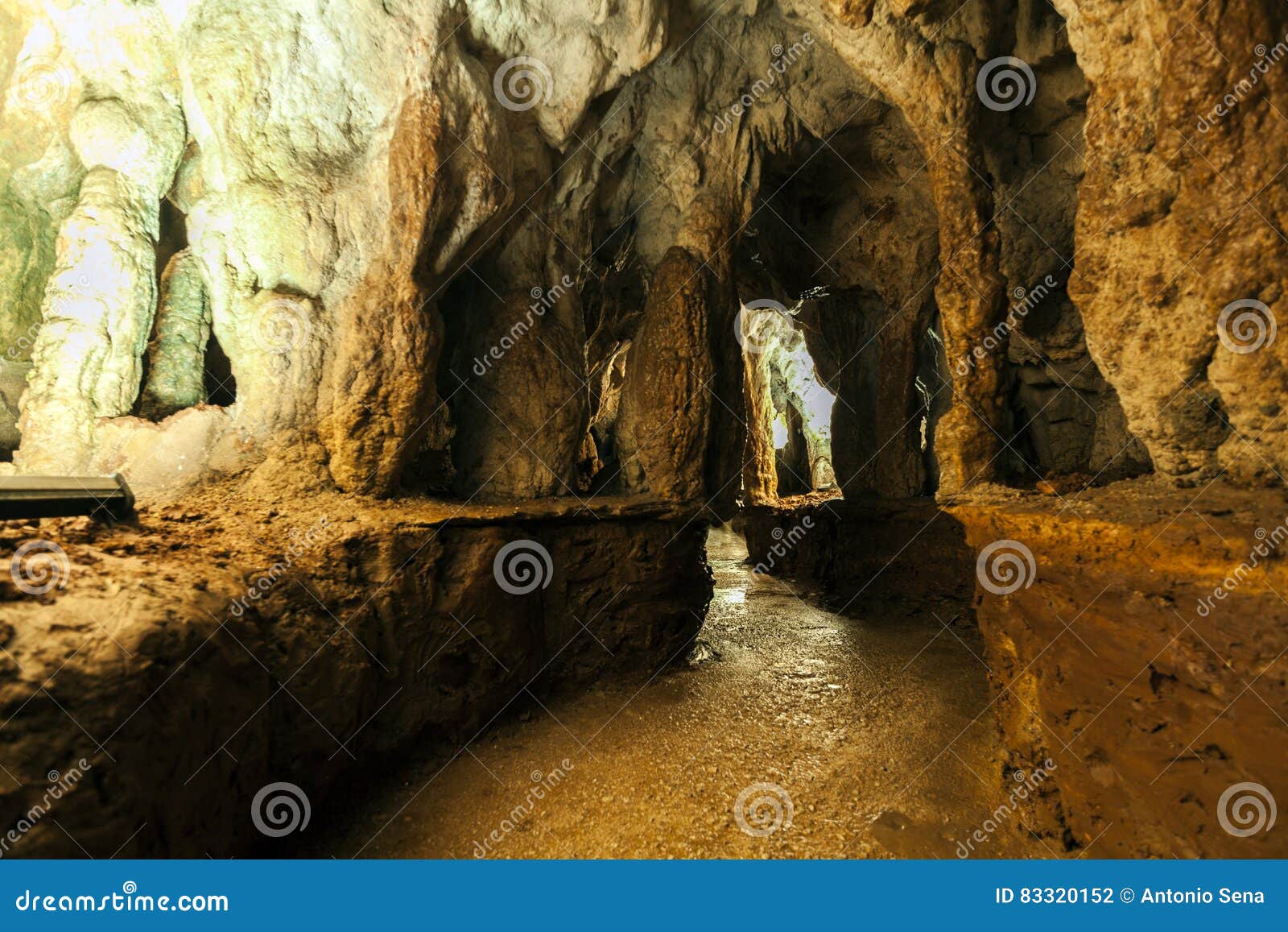 Interior of a cave stock photo. Image of empty, effect - 83320152