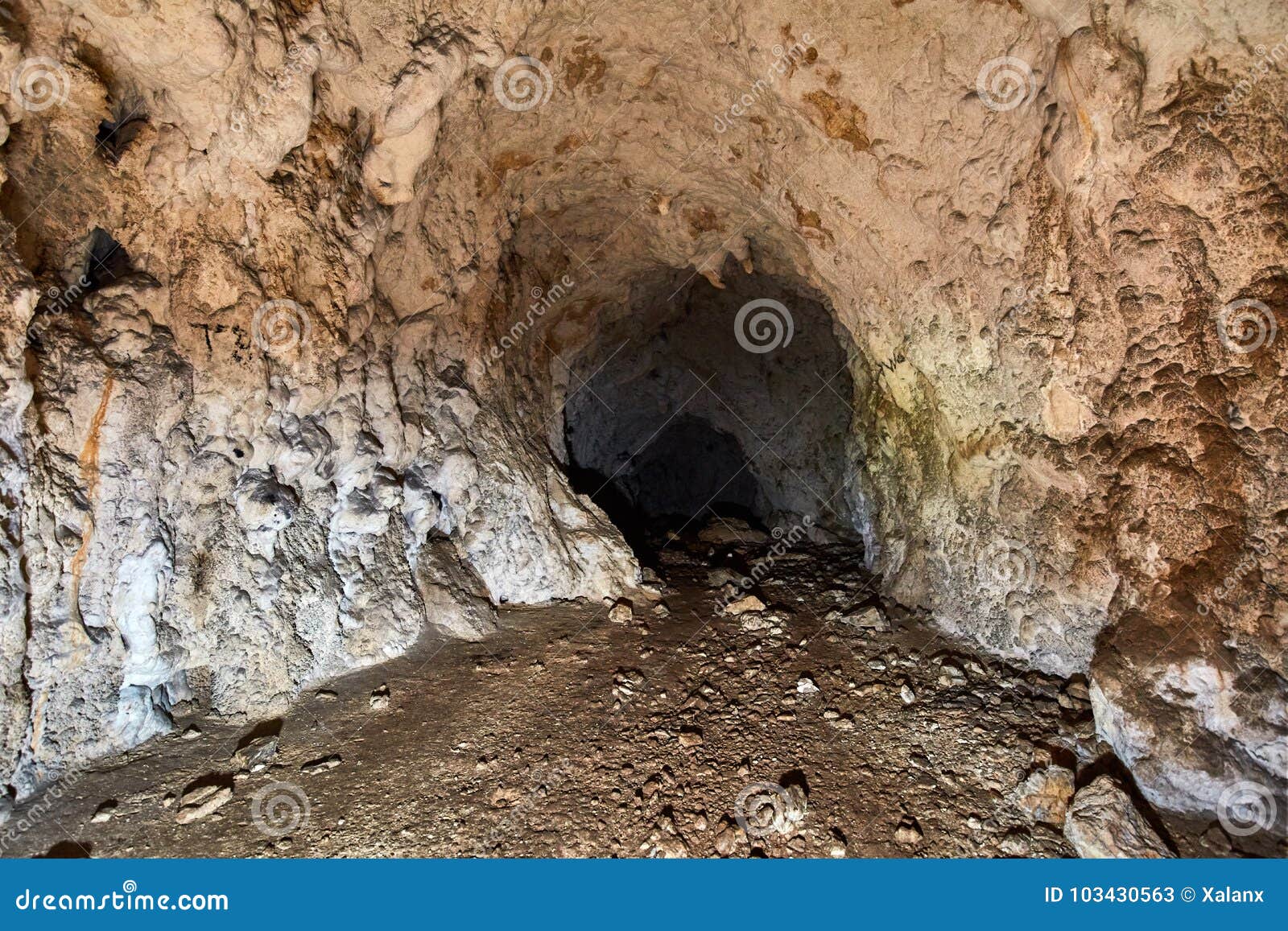 Cave Interior in a Limestone Mountain Stock Image - Image of cavern ...