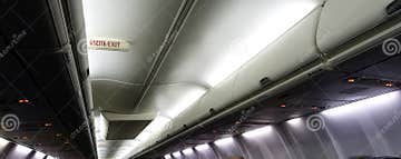 The Interior Ceiling of an Aircraft Stock Image - Image of ceiling ...