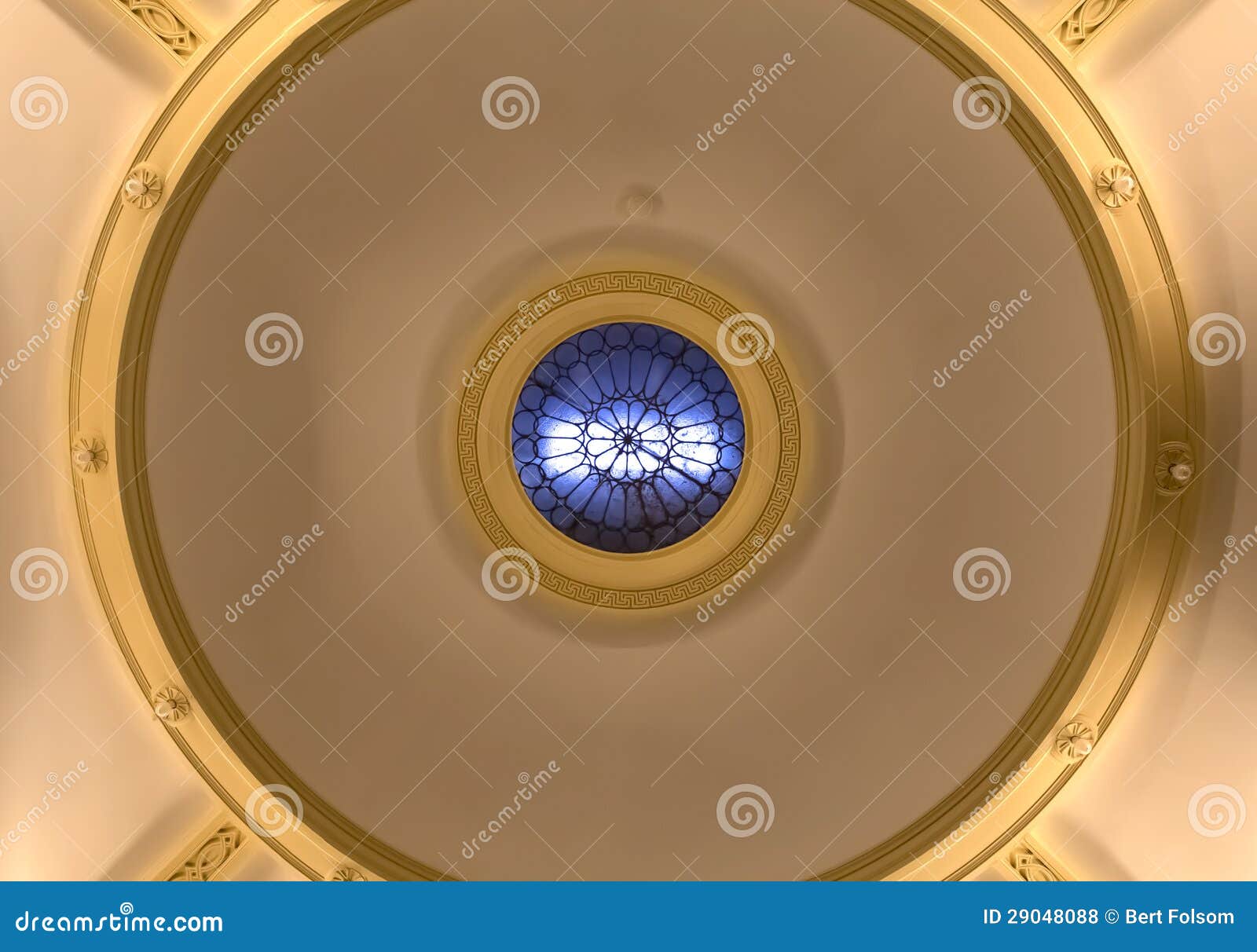 Interior Ceiling with Blue Glass Skylight Stock Photo - Image of ...