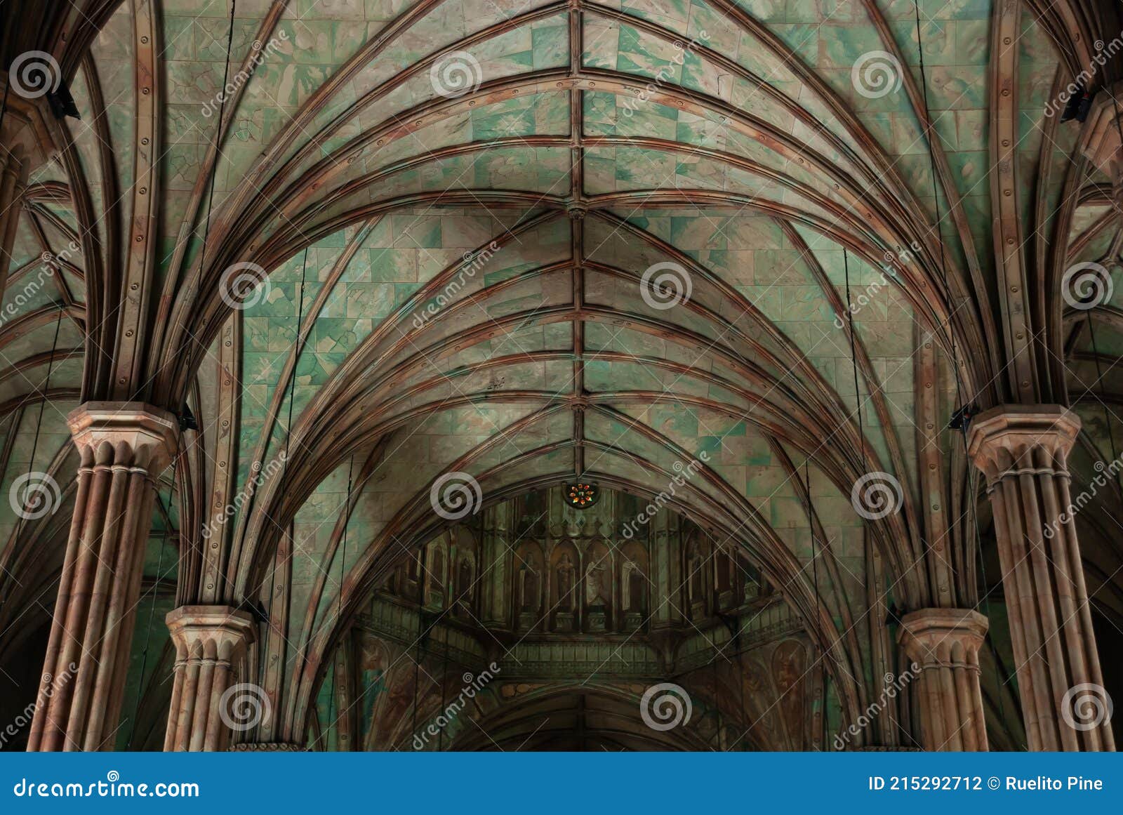 Interior and Ceiling of a Catholic Church Editorial Photography - Image ...