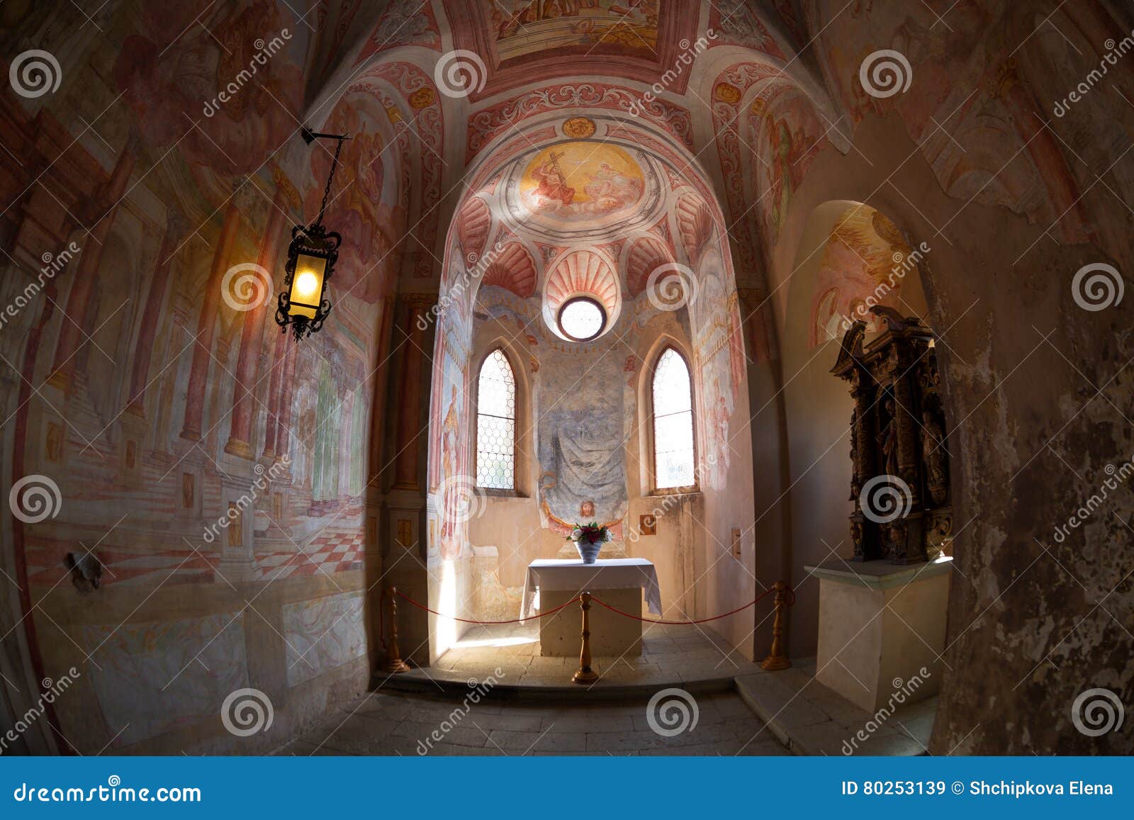 Interior of the Chapel of the Castle in Bled Stock Image - Image of ...