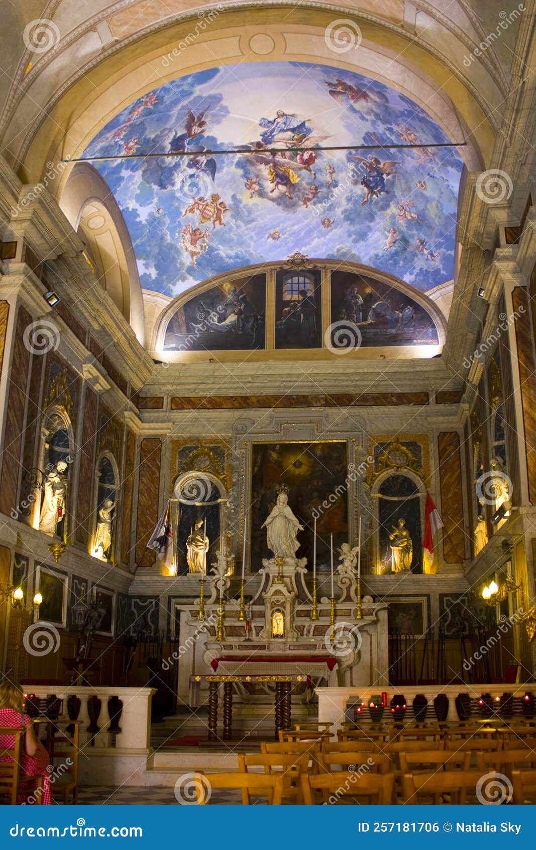 Interior of Chapel of Mercy in Old Town of Monaco Stock Photo - Image ...