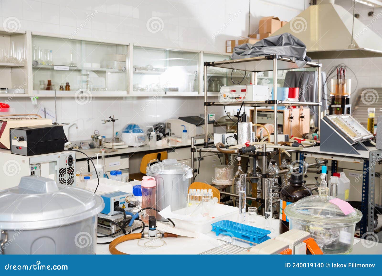 Interior of Chemical Laboratory Equipped with Different Tools Editorial ...