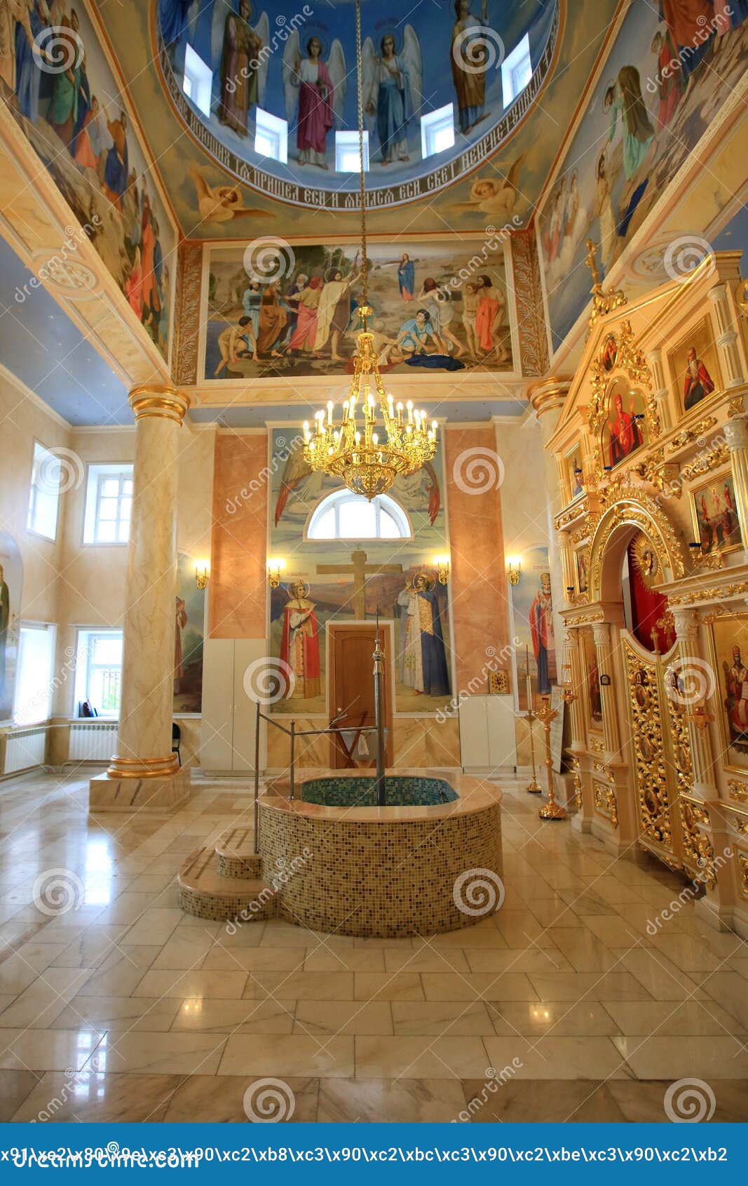 The Interior of the Christian Church Stock Photo - Image of light, icon ...