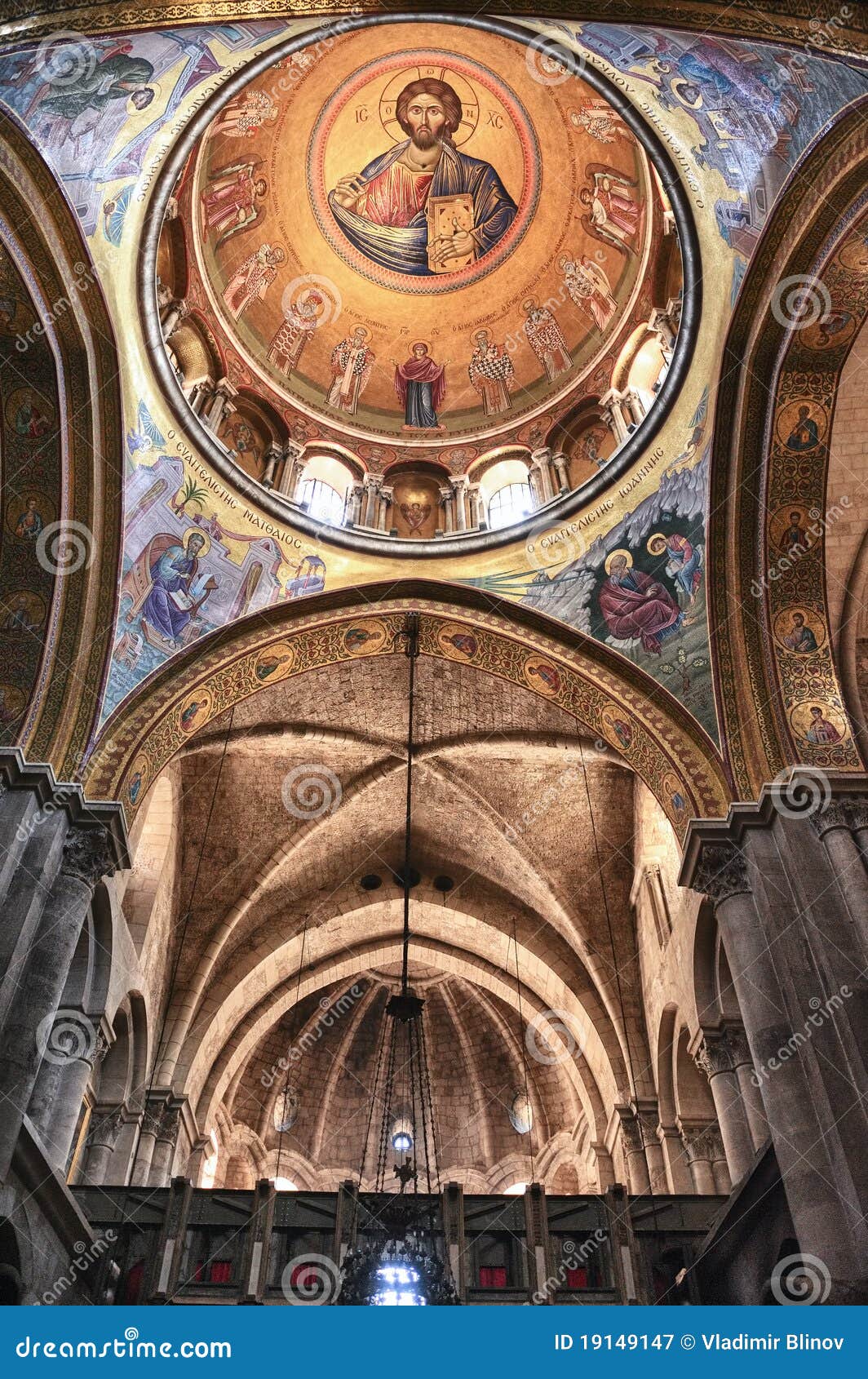Interior of the Church of the Holy Sepulchre Stock Image - Image of ...