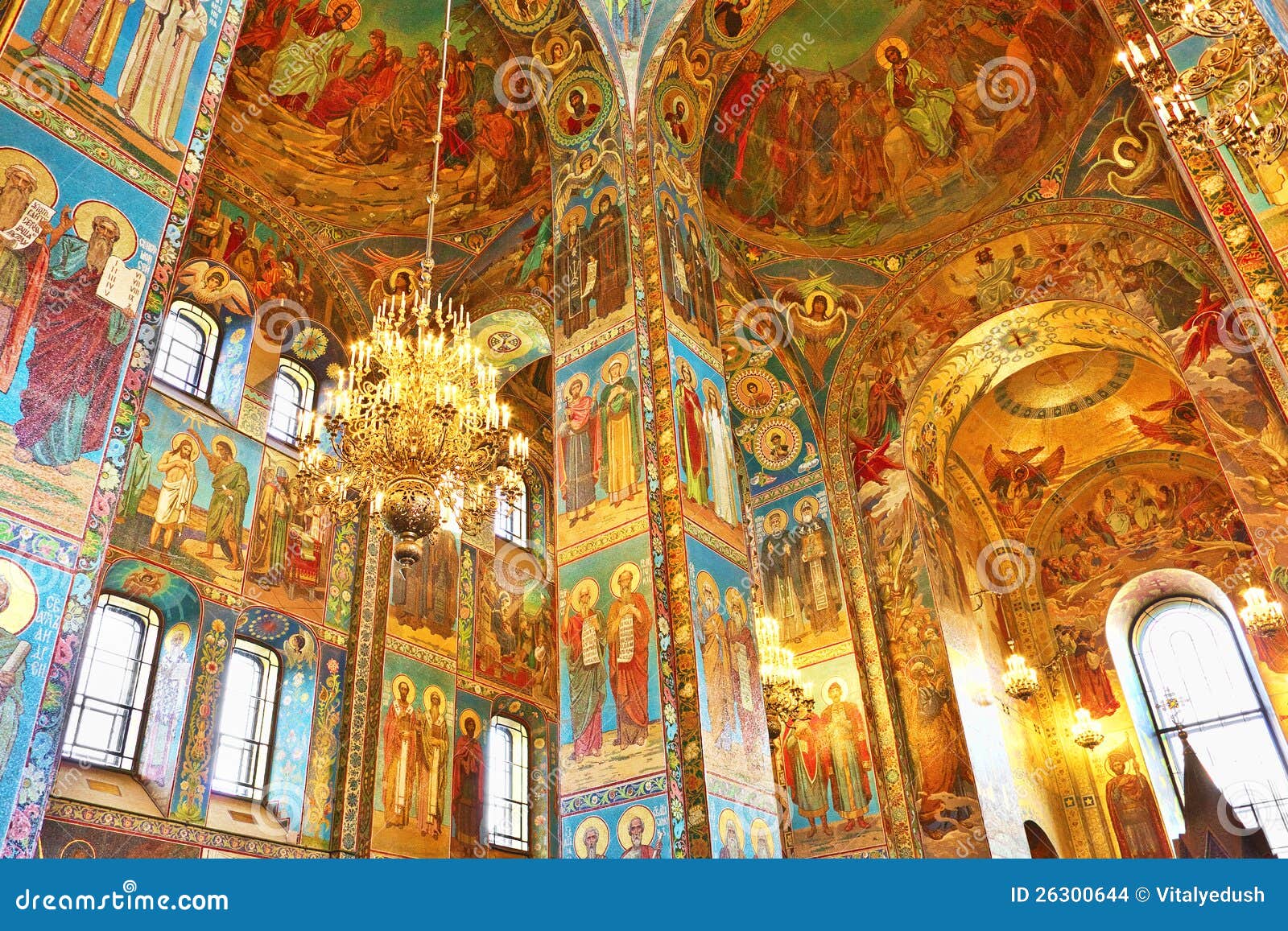Interior of the Church Savior on Spilled Blood Stock Photo - Image of ...