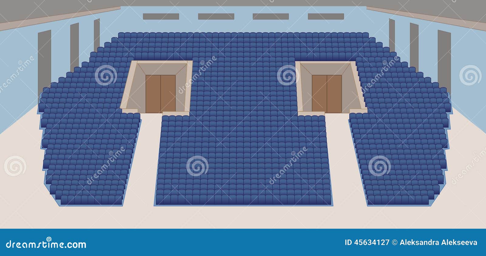 Interior of Cinema Hall Plan Stock Vector - Illustration of movie ...