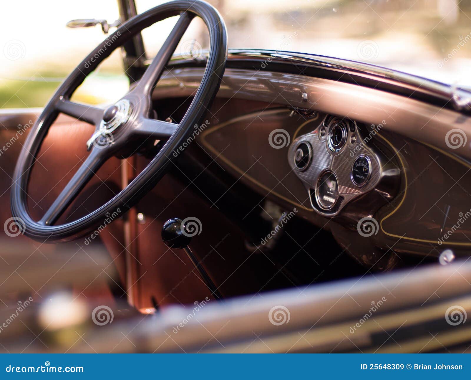 Interior of classic car stock image. Image of dashboard - 25648309