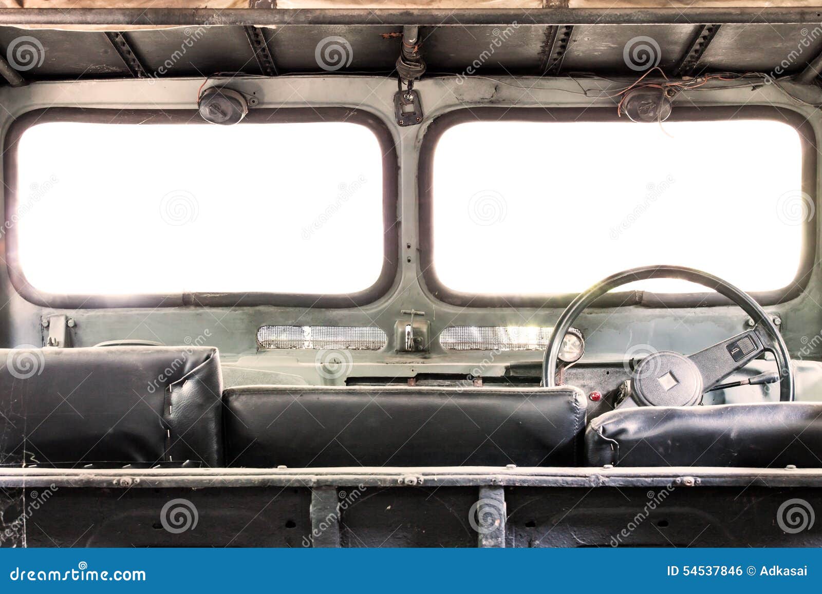 Interior of a Classic Vintage Old Car Stock Photo - Image of vehicle ...
