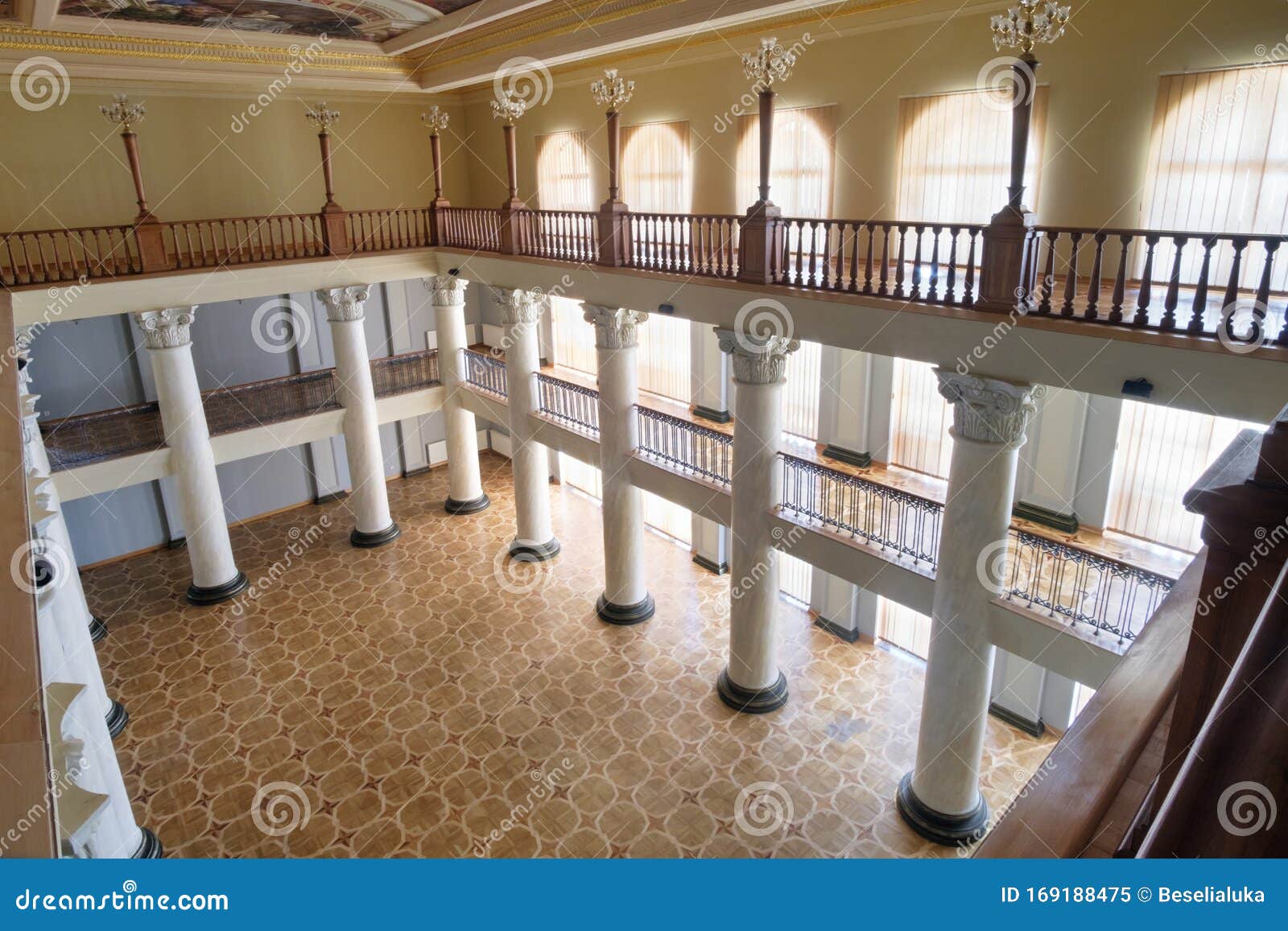 Interior of a Classical Building Stock Image - Image of landmark ...