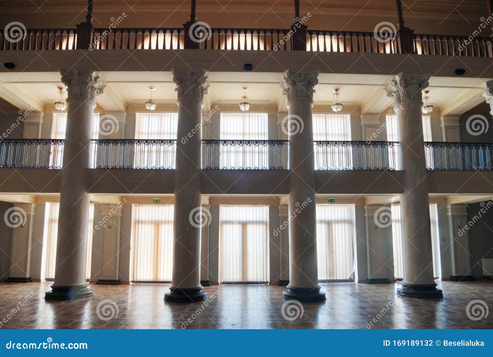 Interior of a Classical Building Stock Photo - Image of column ...