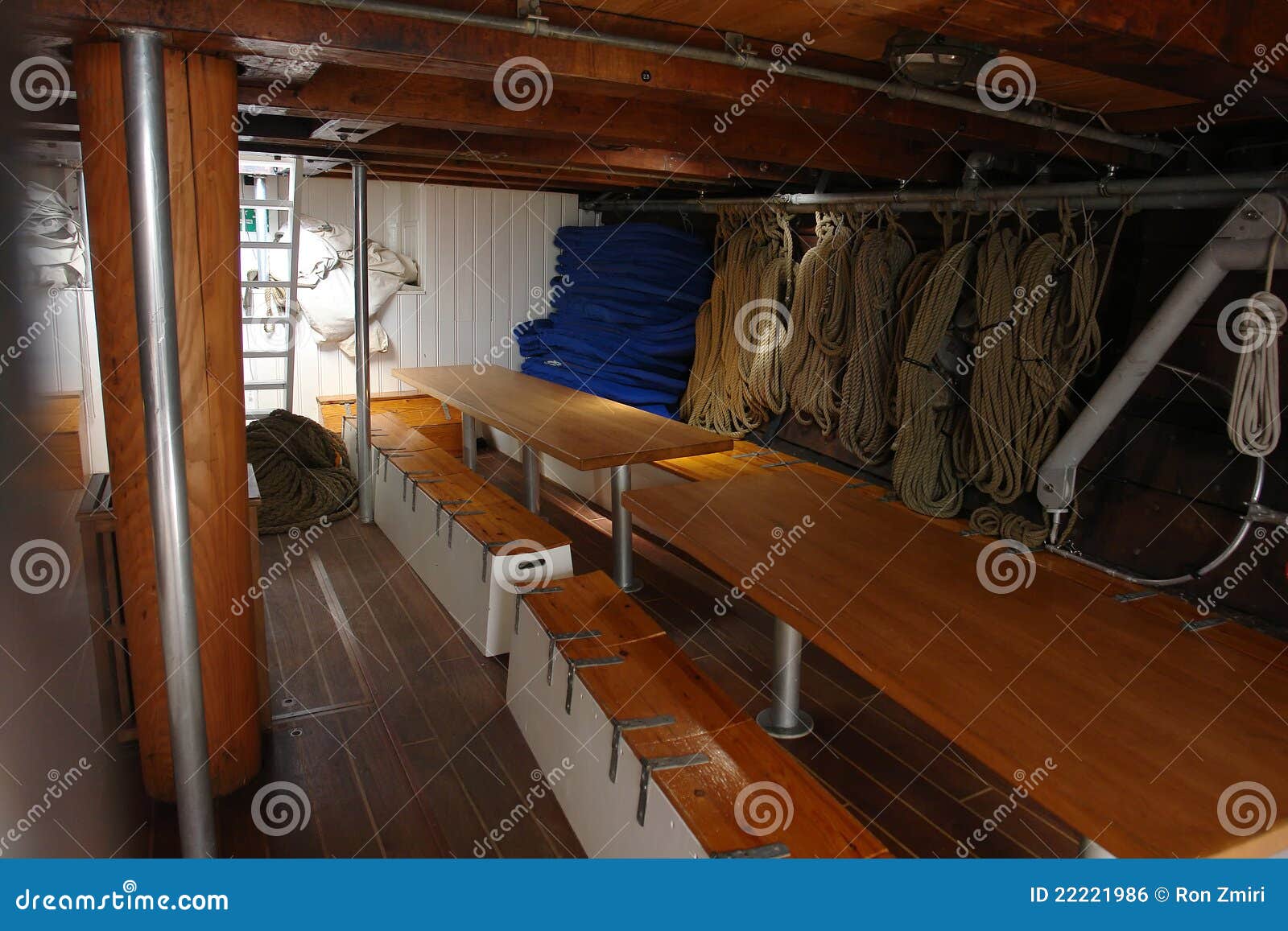 Interior of a Classical Wooden Ship Stock Photo - Image of sports ...