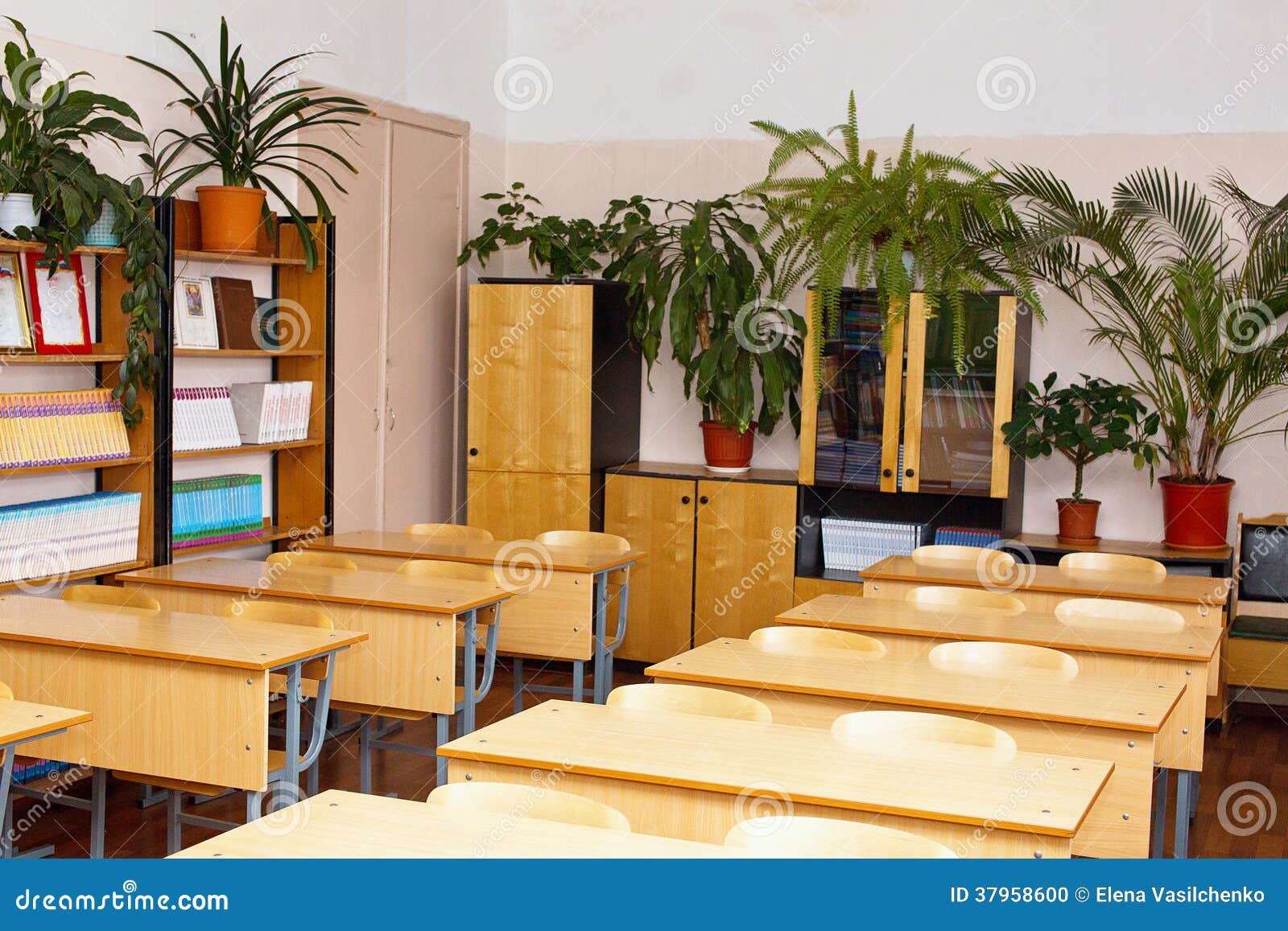 Interior of classroom stock photo. Image of table, classroom - 37958600