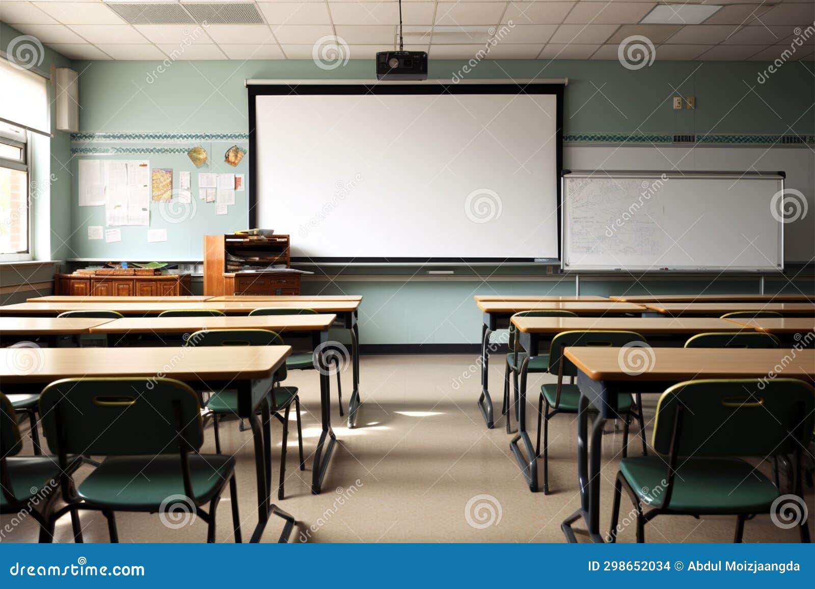 Interior of Classroom Empty, Education Concept Stock Illustration ...