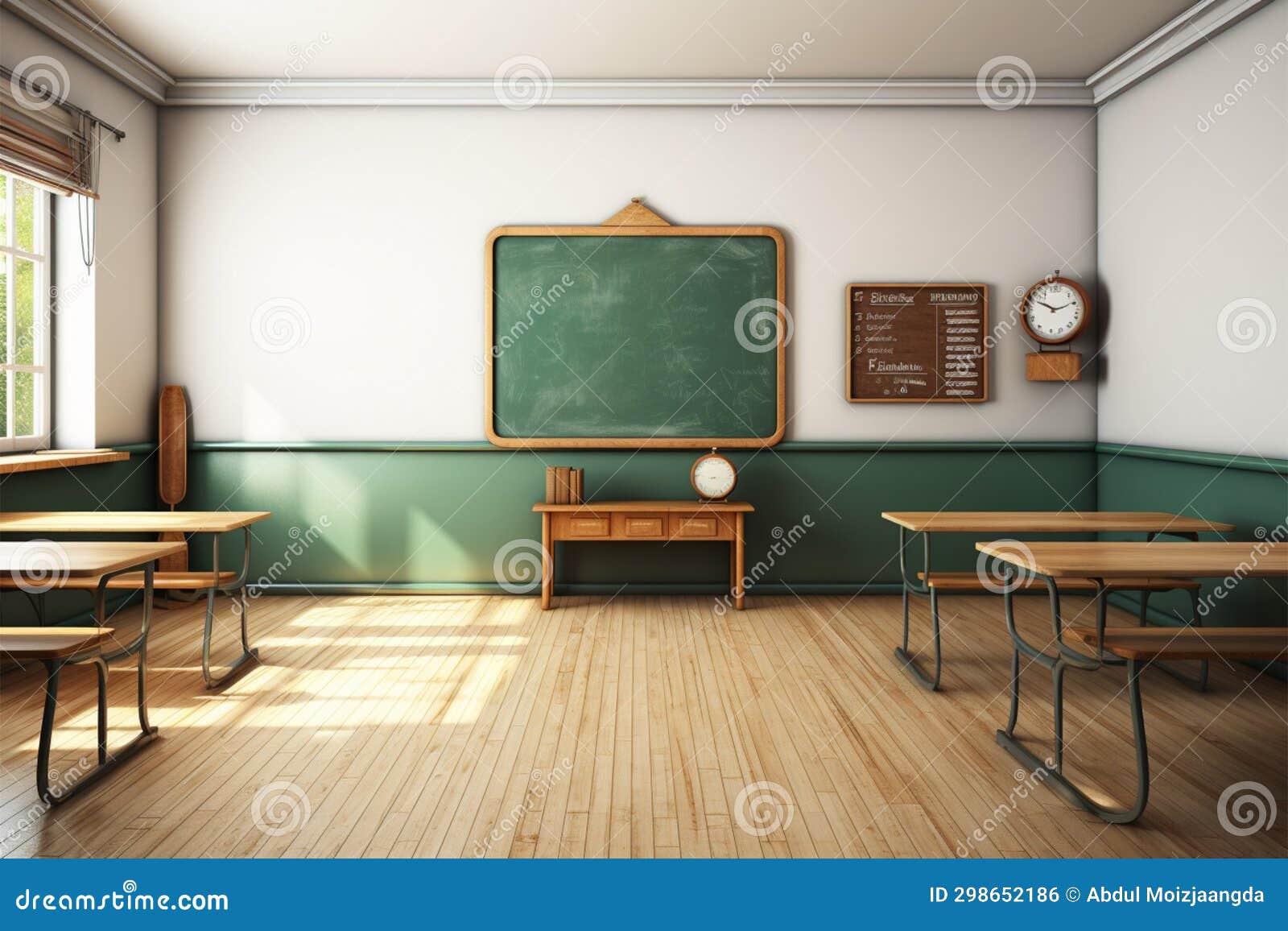 Interior of Classroom Empty, Education Concept Stock Illustration ...