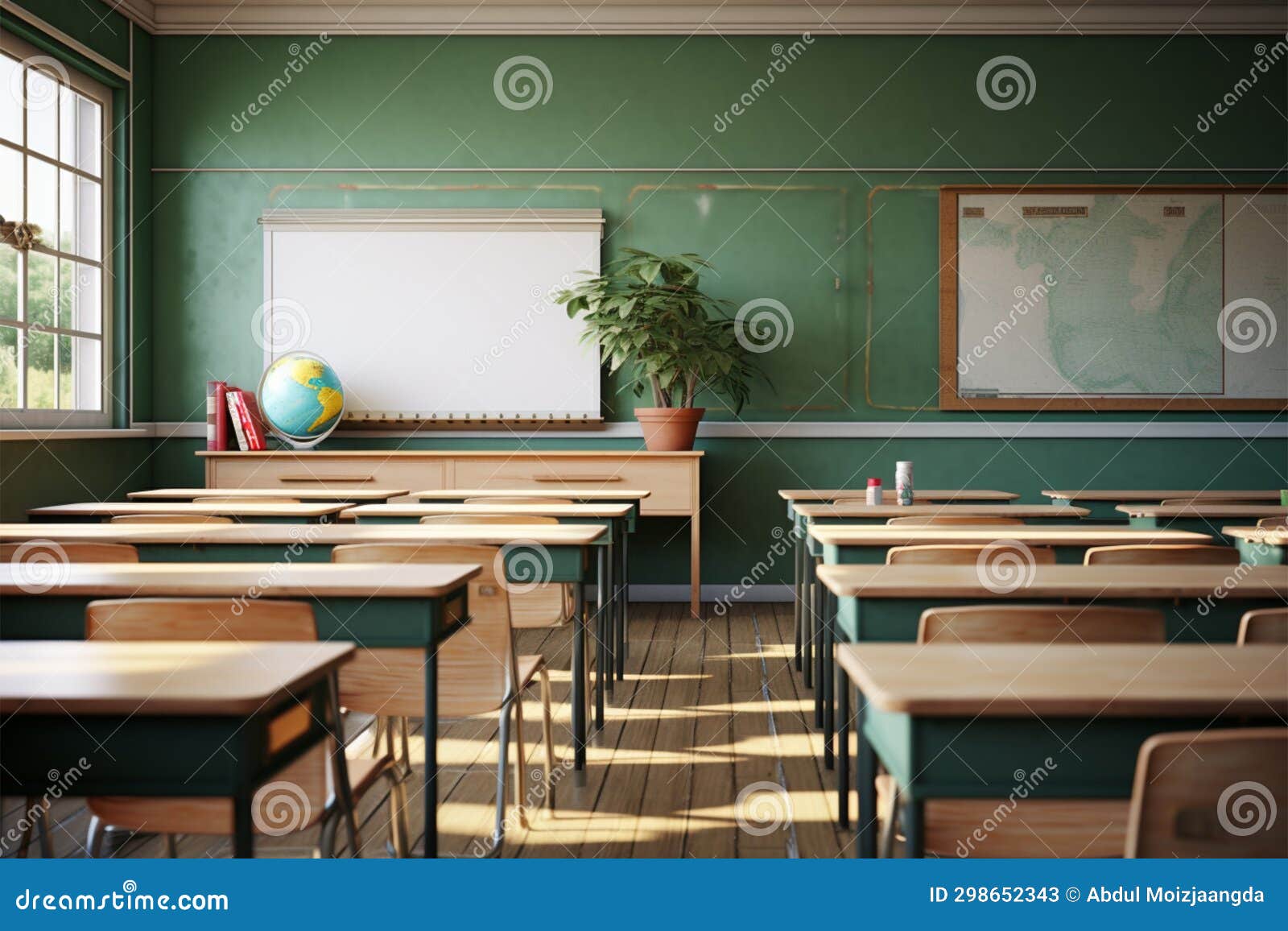 Interior of Classroom Empty, Education Concept Stock Illustration ...