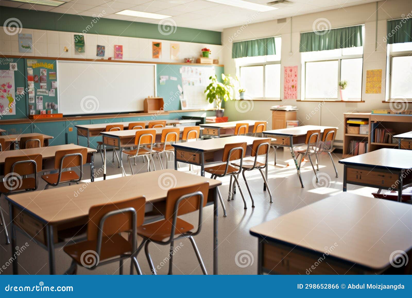 Interior of Classroom Empty, Education Concept Stock Illustration ...