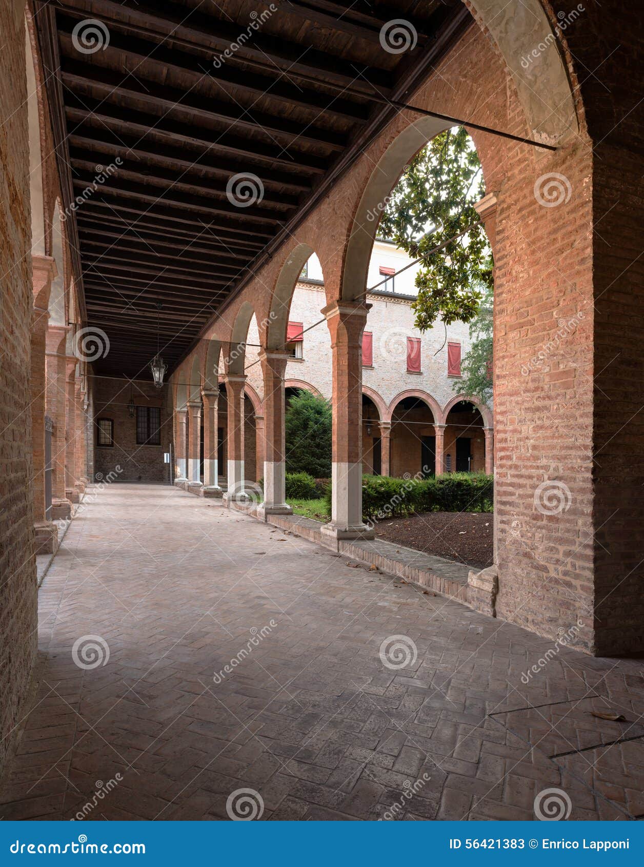 Interior Cloister of a Little Curch Stock Image - Image of landmark ...