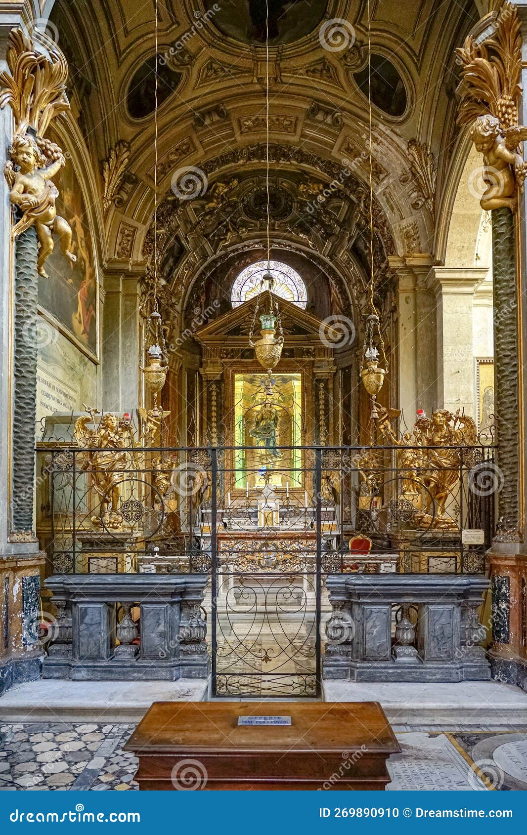 Interior of the Cloisters and Altar Inside the Basilica of Santa Maria ...