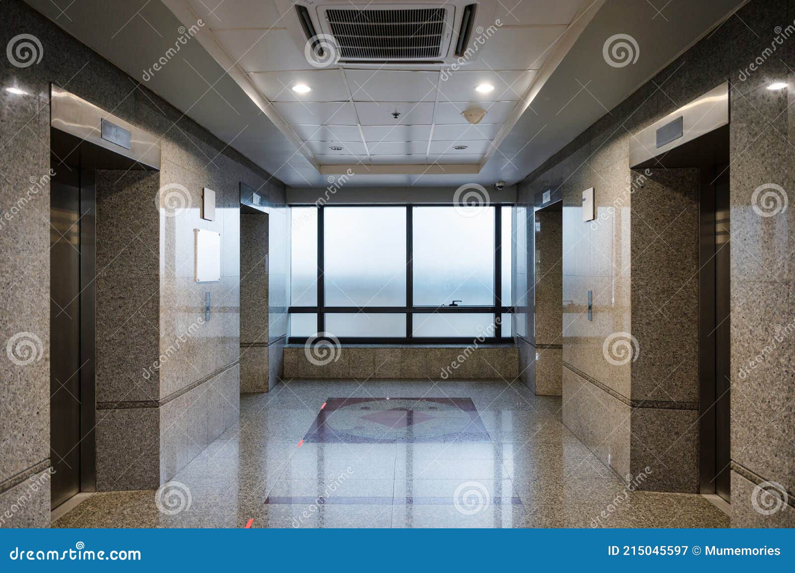 Interior of Closed Marble Elevator Hall Stock Image - Image of ...