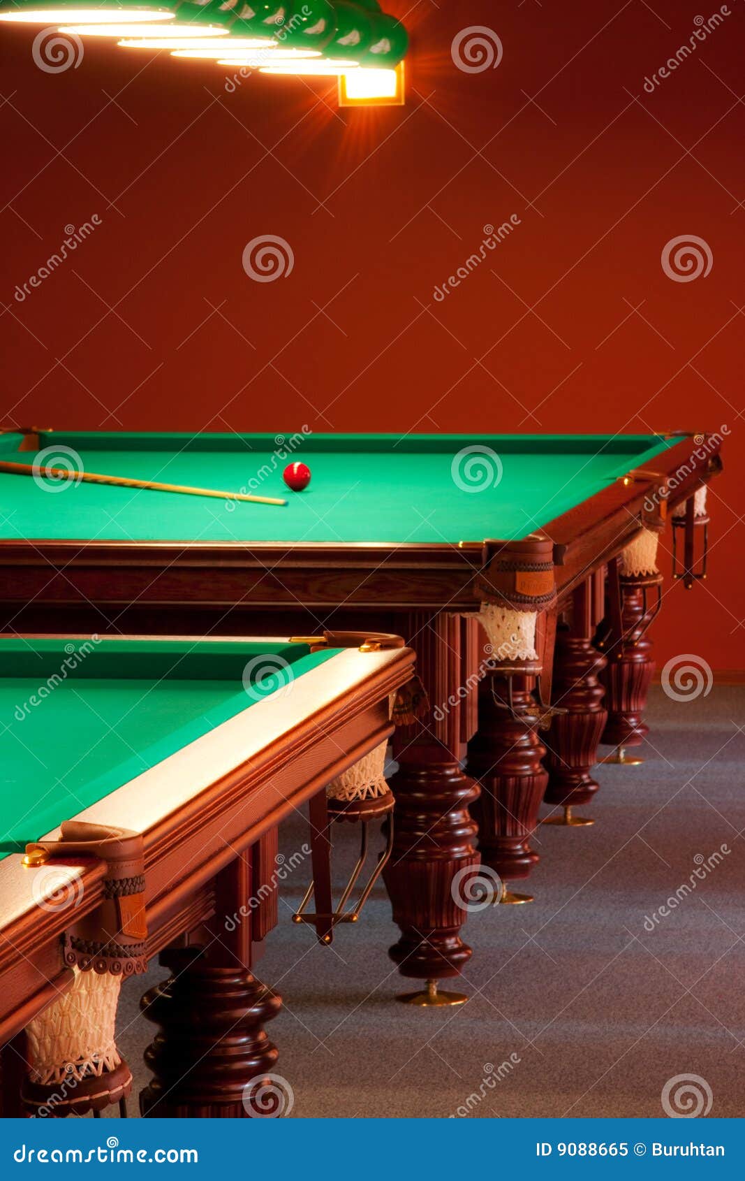 Interior of a Club Having Billiard Tables Stock Image - Image of balls ...