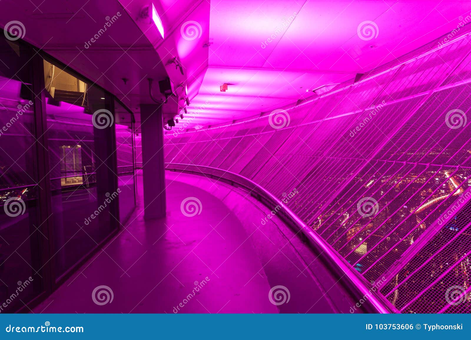 Interior of the CN Tower at Night, Toronto Editorial Photo - Image of ...