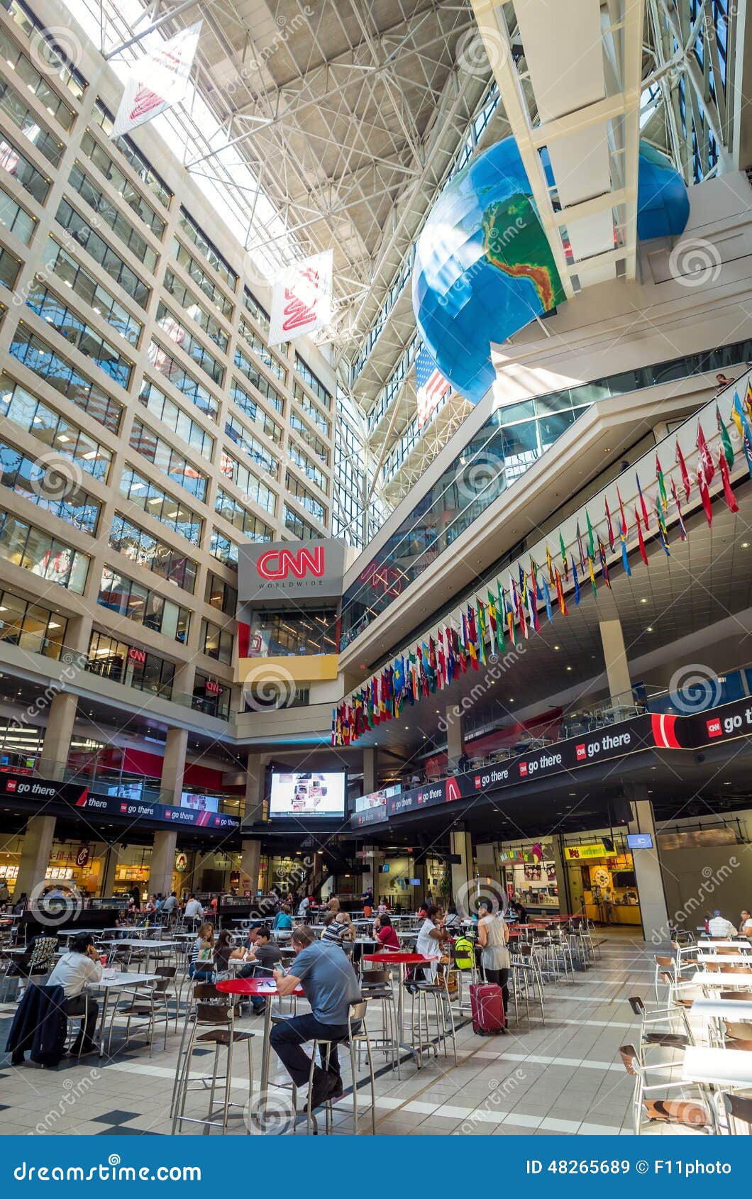 Interior of CNN Center in Atlanta Editorial Stock Image - Image of ...