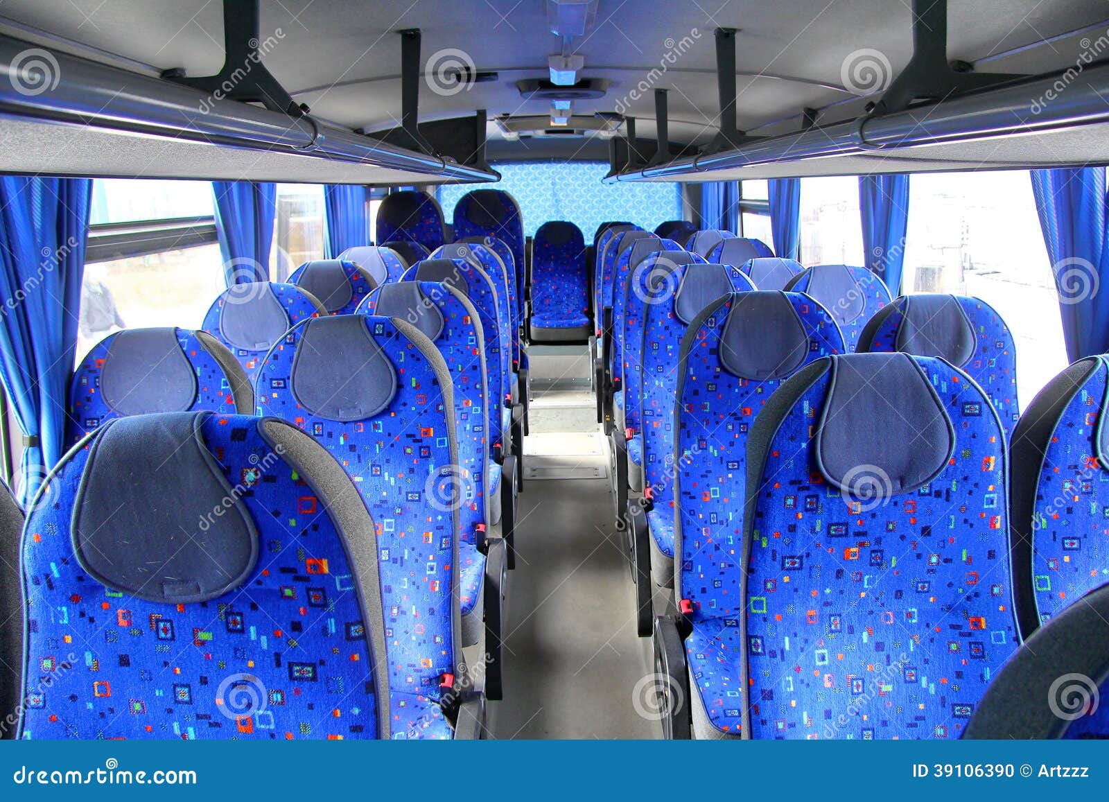 Interior of a coach stock photo. Image of conveyances - 39106390