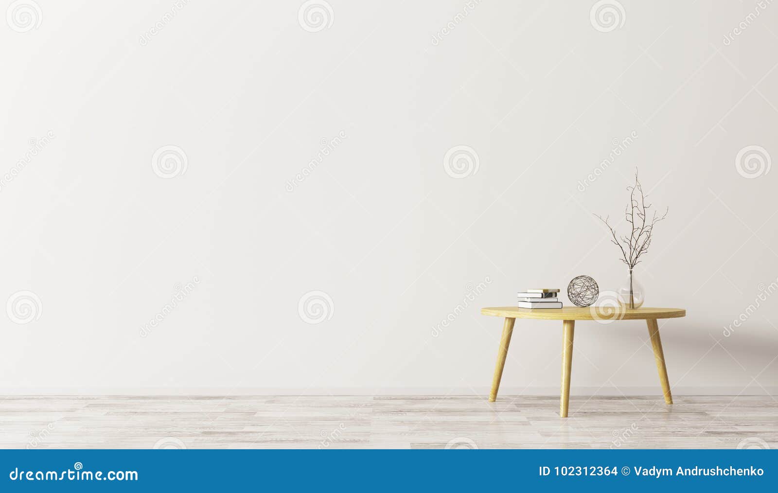Interior with Coffee Table 3d Rendering Stock Illustration ...