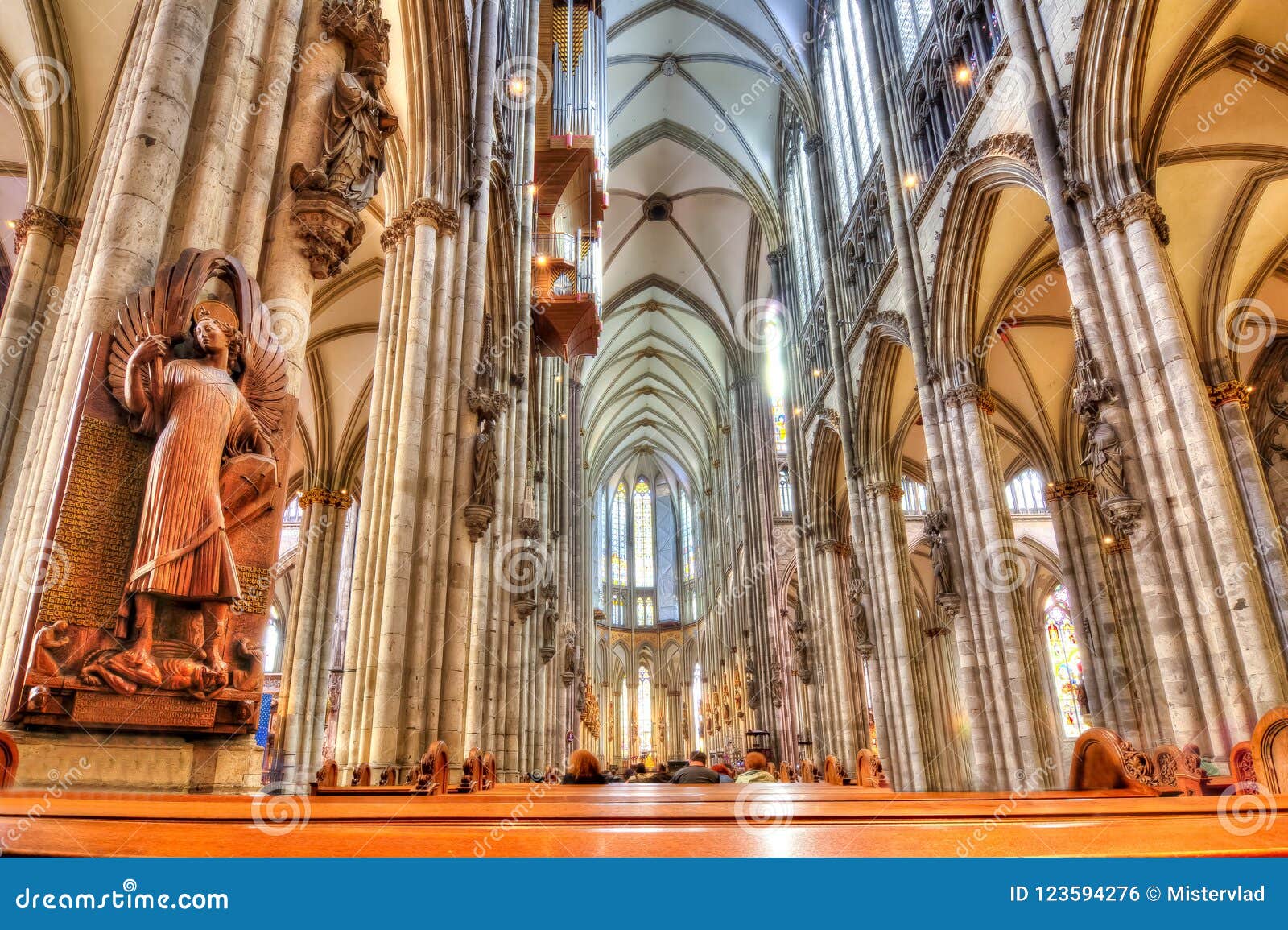 Interior of Cologne Cathedral, Germany Stock Photo - Image of medieval ...