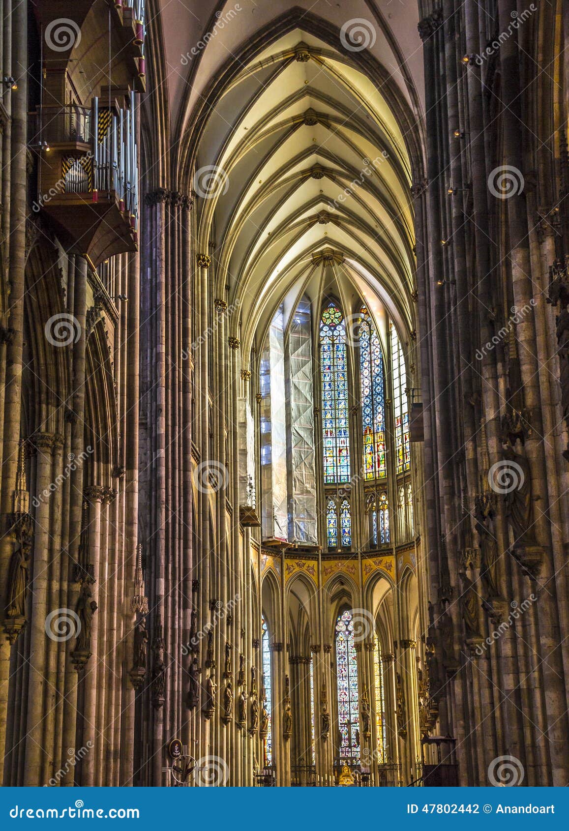 Interior of Cologne Cathedral Stock Photo - Image of german, tourism ...