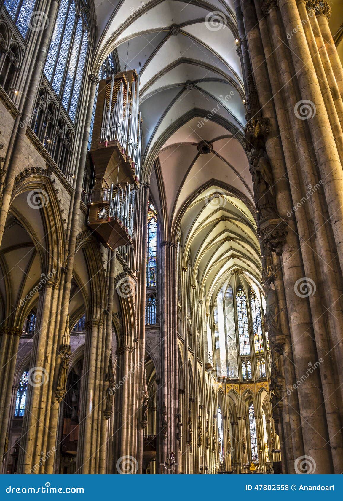 Interior of Cologne Cathedral Stock Photo - Image of colorful, famous ...