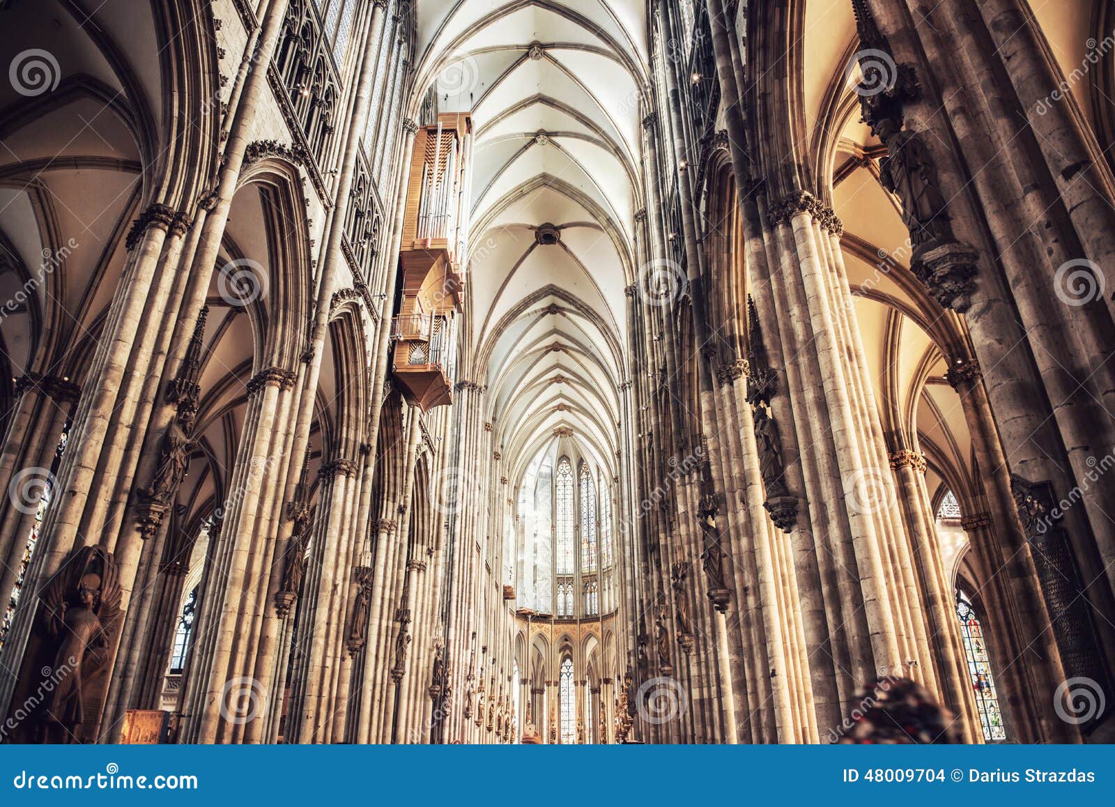Interior of Cologne Cathedral Stock Photo - Image of dome, cathedral ...