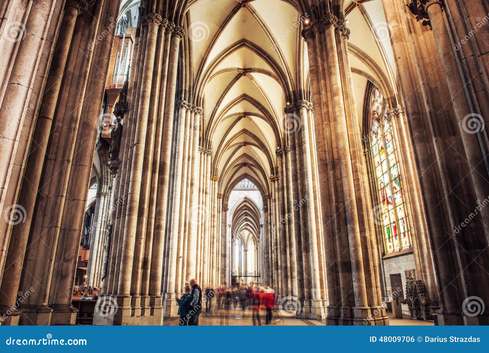 Interior of Cologne Cathedral Stock Photo - Image of dome, europe: 48009706