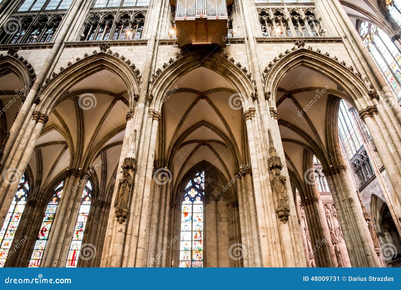 Interior of Cologne Cathedral Stock Image - Image of heritage, high ...