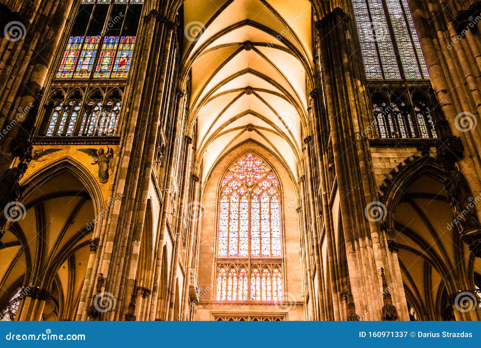 Interior of Cologne Cathedral Stock Image - Image of dome, german ...