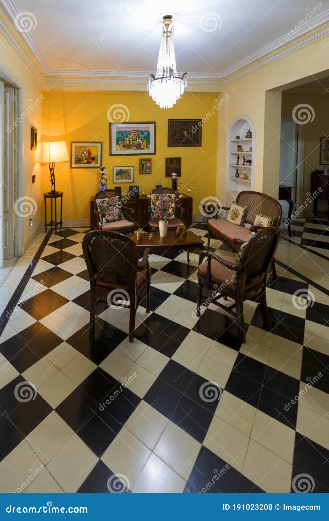 Interior of a Colonial Style in Havana. - Cuba Editorial Stock Photo ...