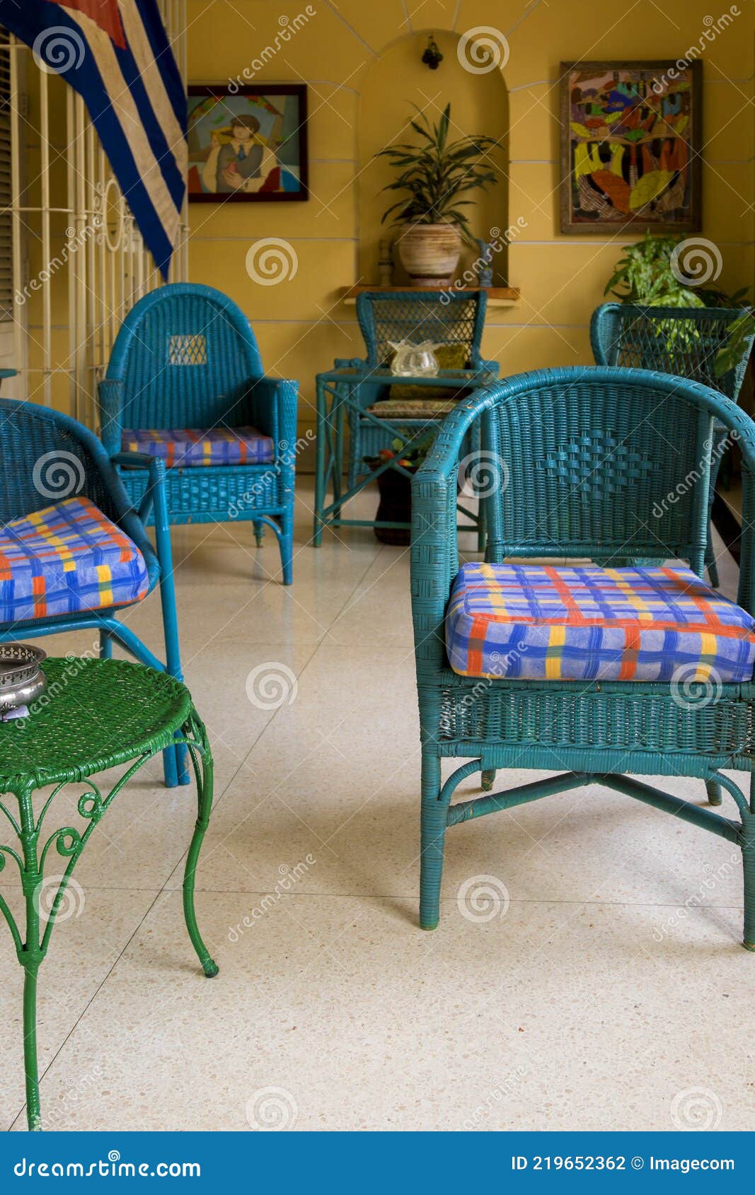 Interior of a Colonial Style in Havana. Editorial Photography - Image ...