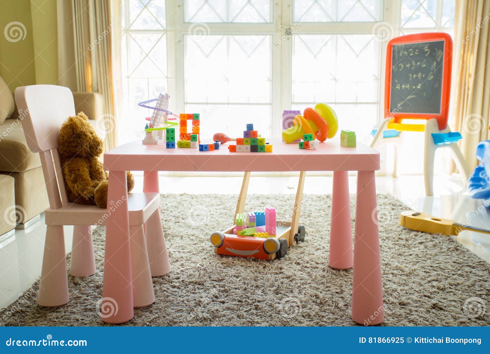 Interior of Colorful Playing Room for Kids . Stock Image - Image of ...