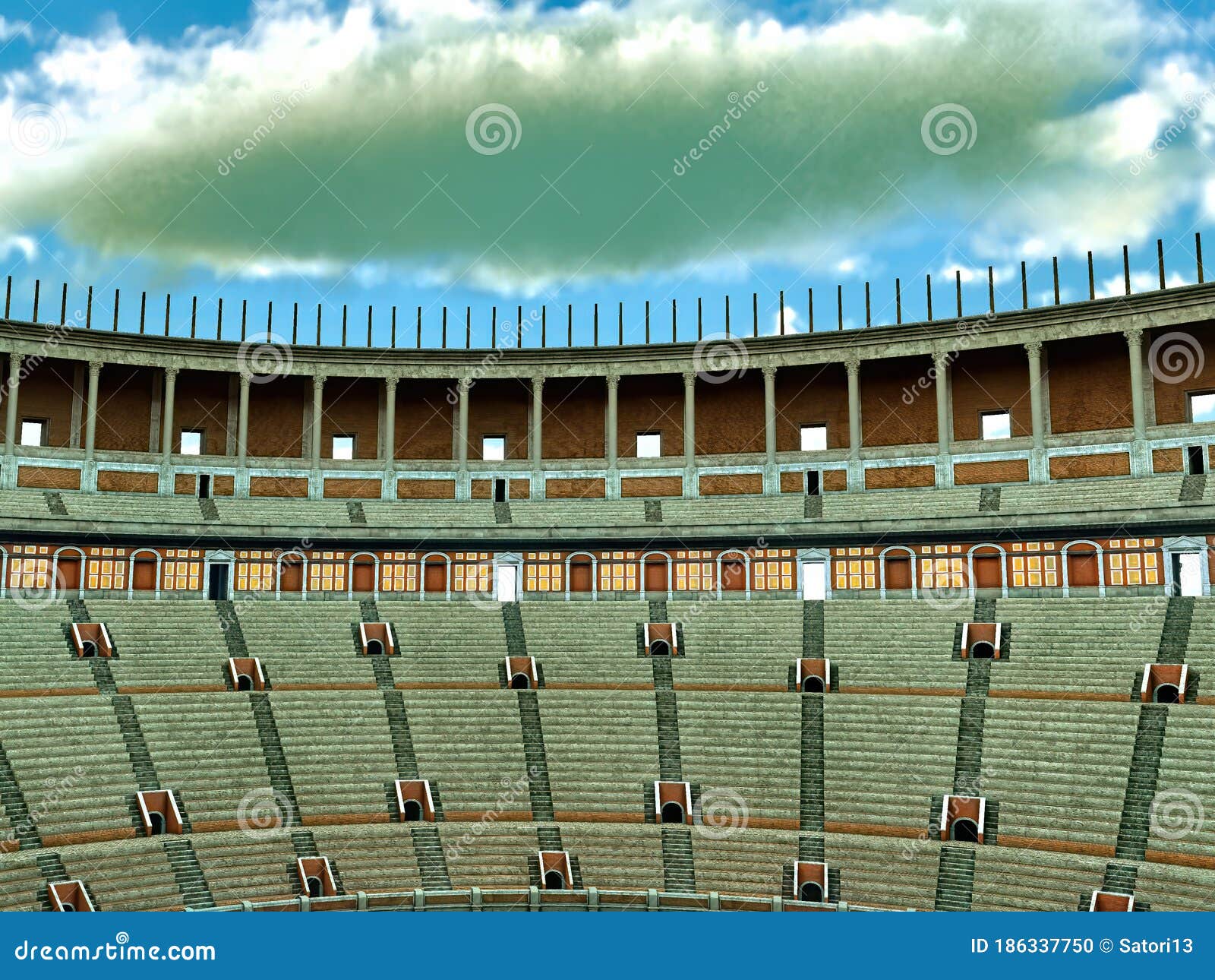 Inside The Roman Colosseum Render